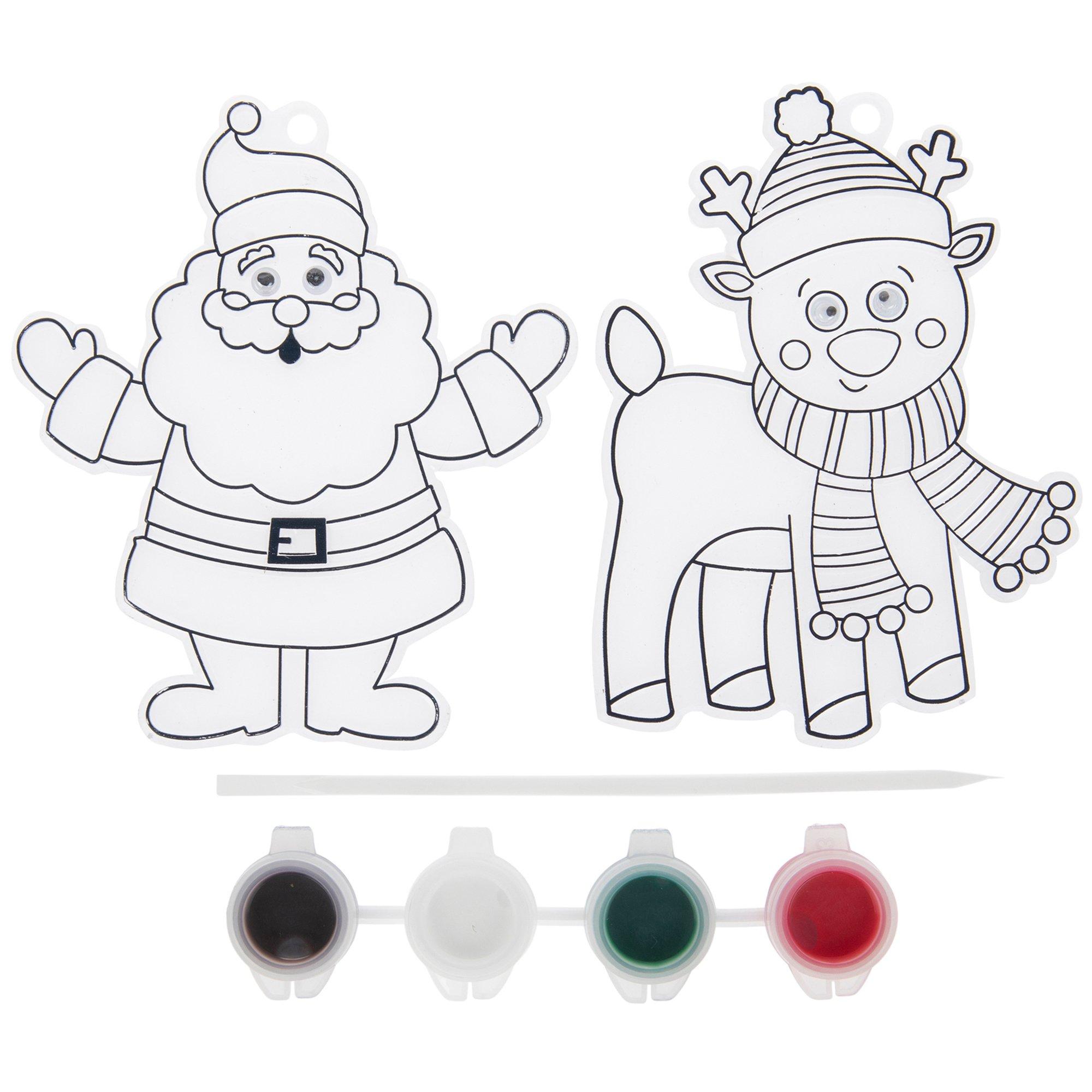 Santa Claus & Reindeer Suncatchers Craft Kit | Hobby Lobby | 5269840