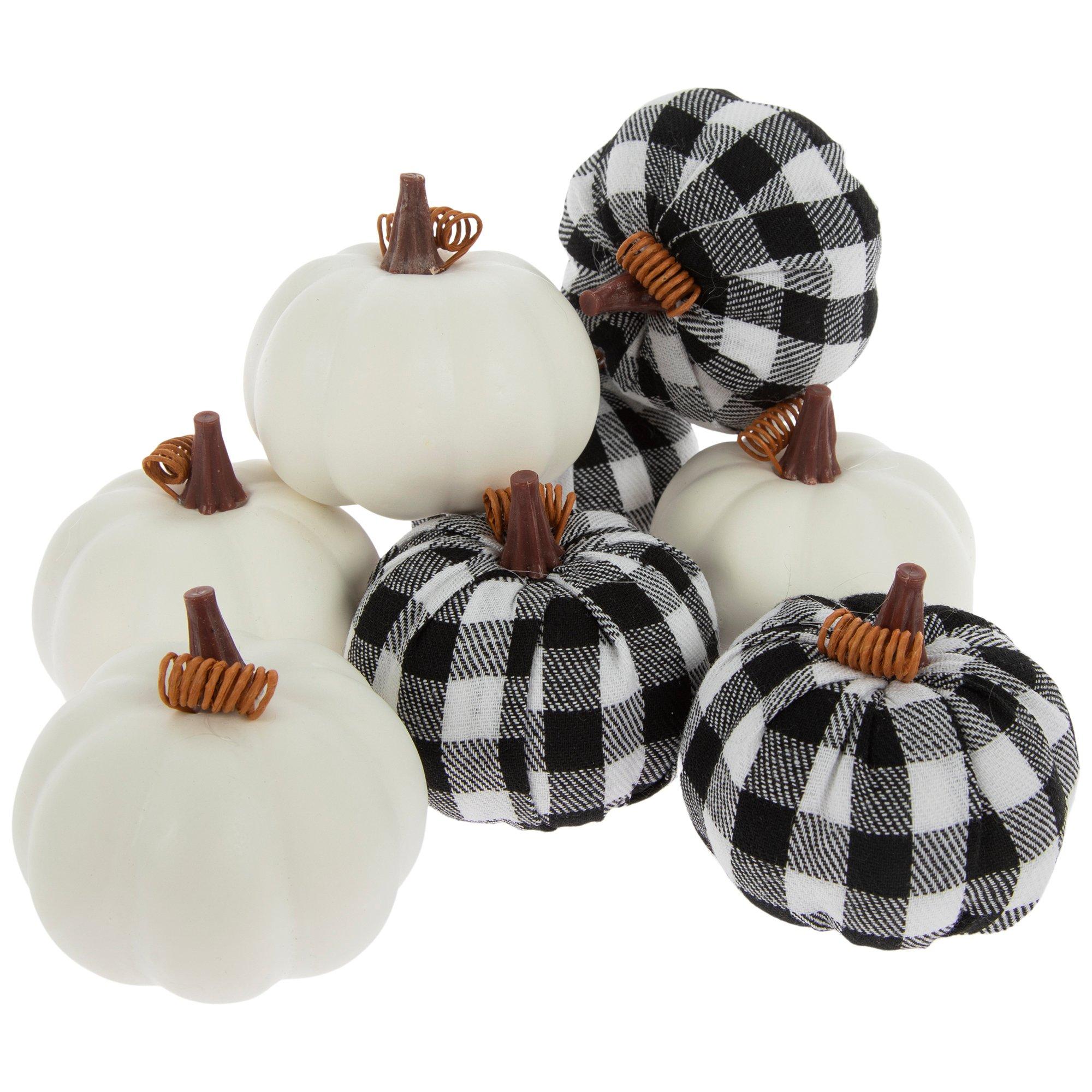 White & Buffalo Check Pumpkins | Hobby Lobby | 5314992