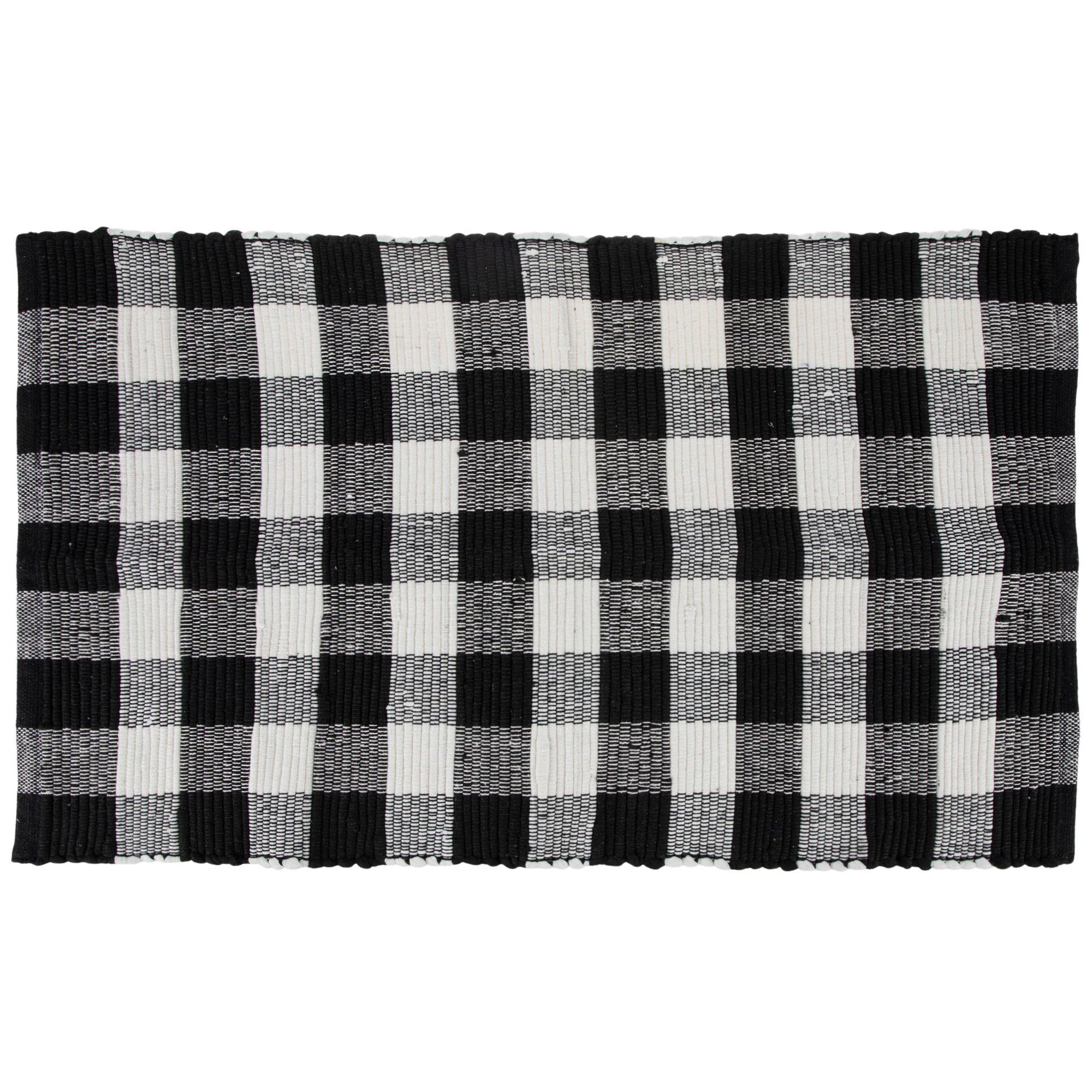 Black And White Checkered Rug