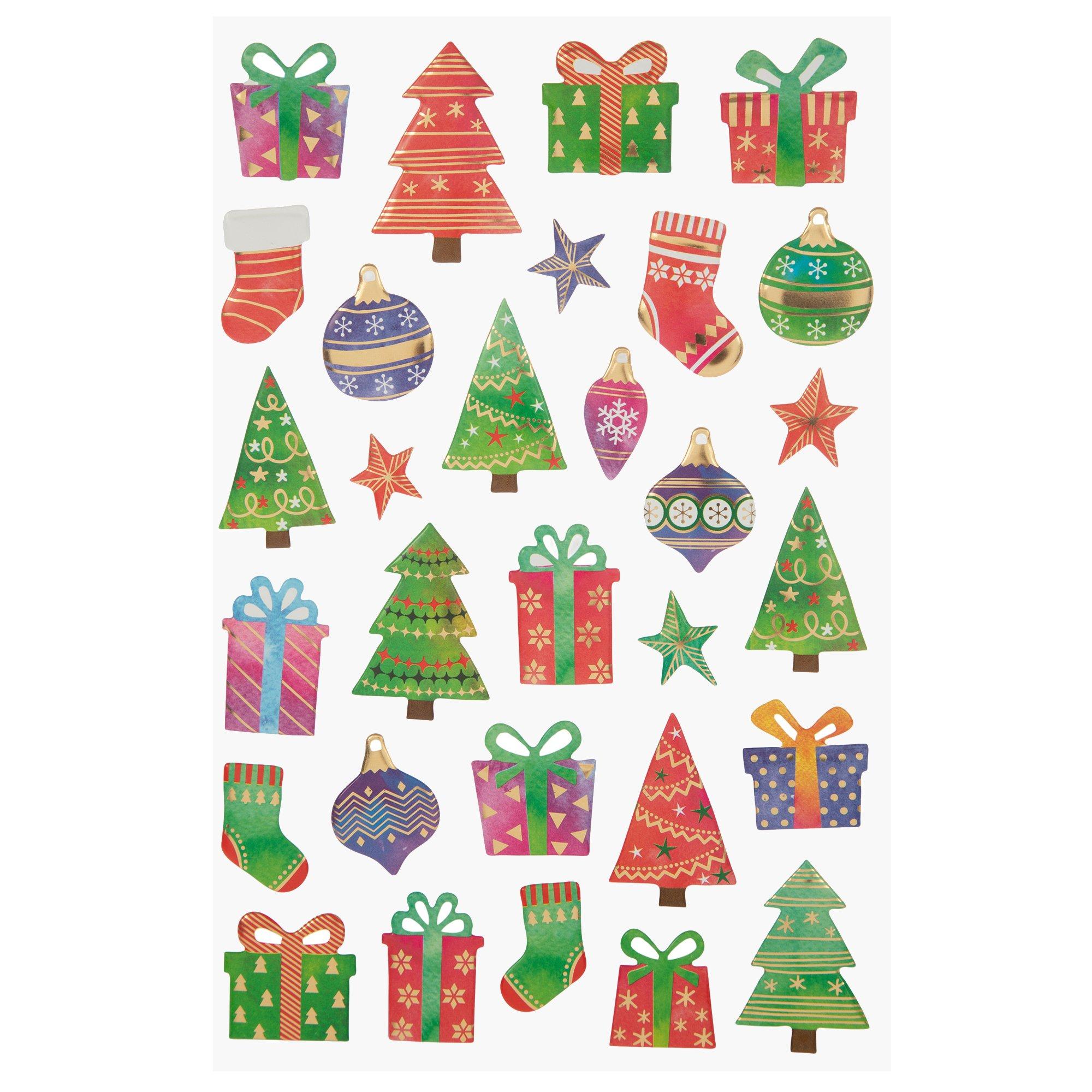 Christmas Tree & Presents Foil Puffy Stickers | Hobby Lobby | 5342324