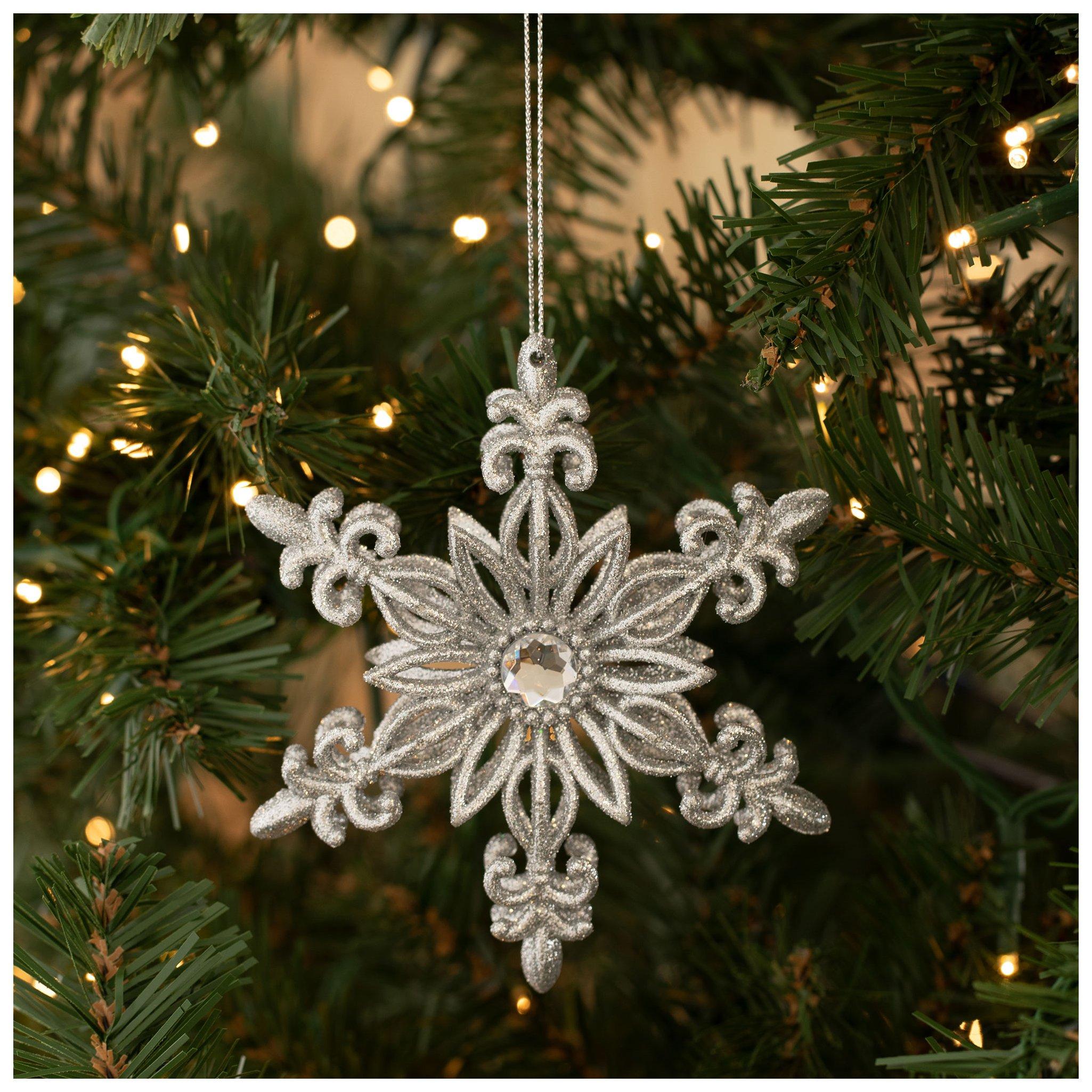 Glitter Rhinestone Snowflake Ornaments | Hobby Lobby | 5344312
