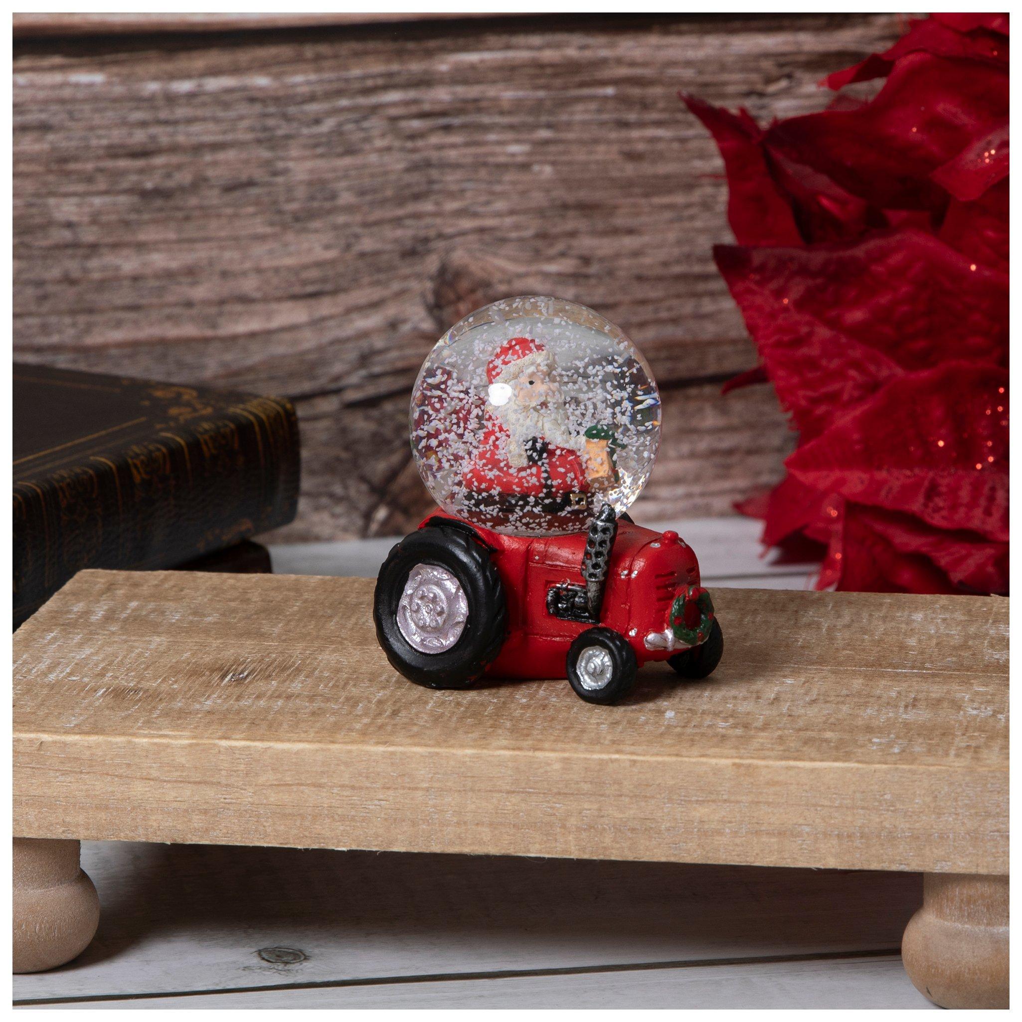 Santa Mini Tractor Snow Globe | Hobby Lobby | 5358742