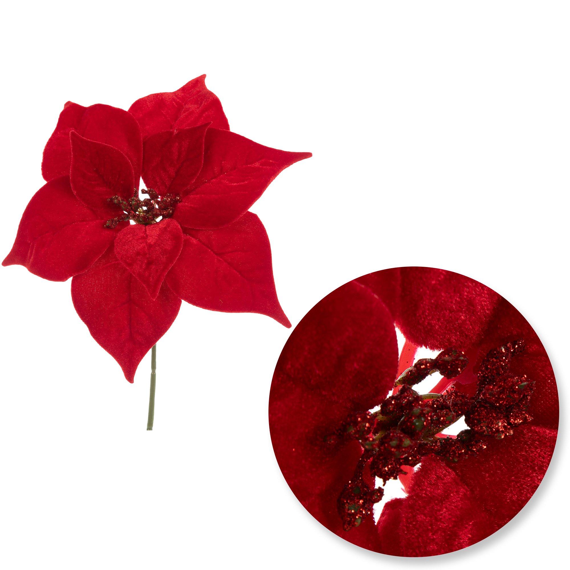 Red Velvet Poinsettia Pick | Hobby Lobby | 5362272