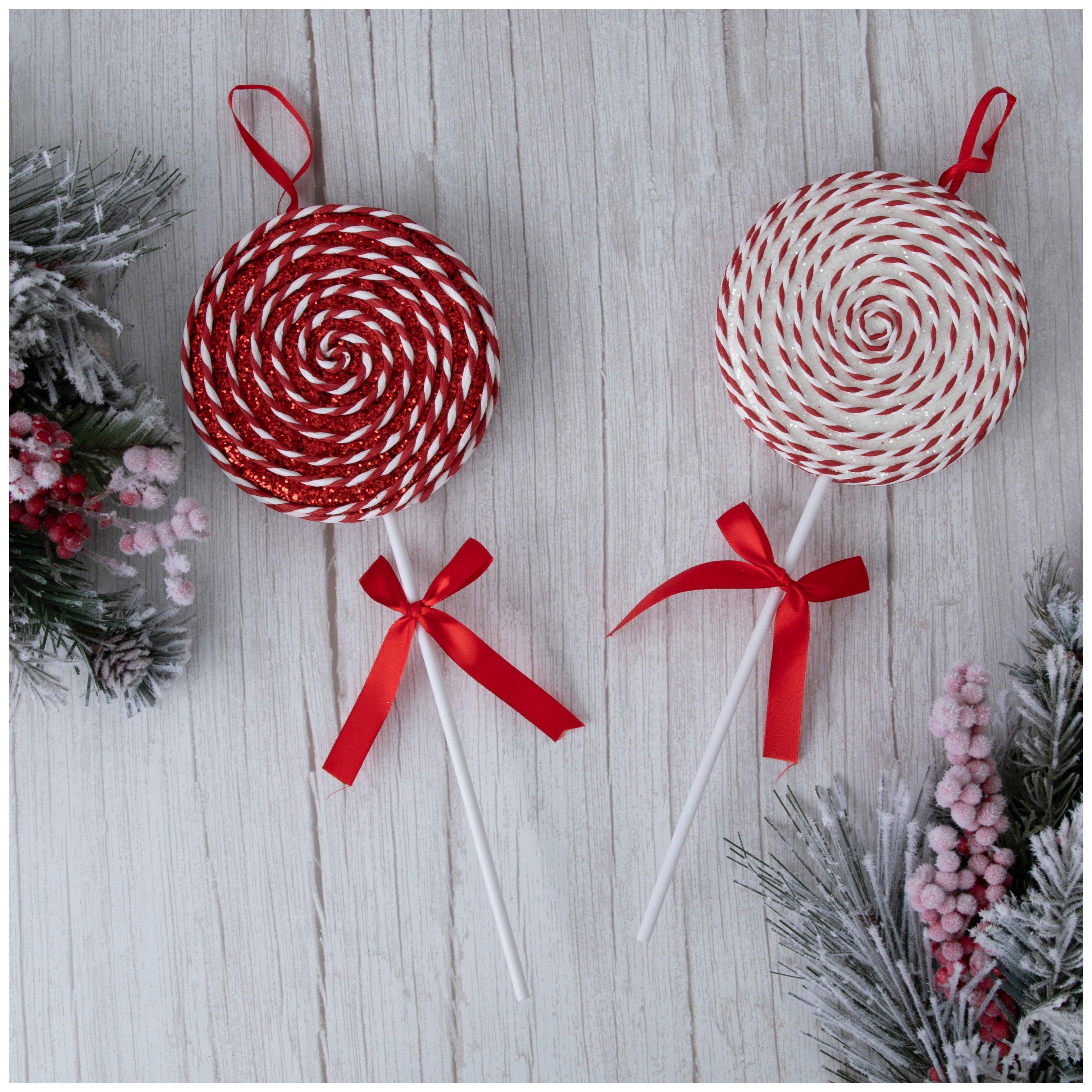 Red & White Swirl Lollipop Tree Picks | Hobby Lobby | 5378229