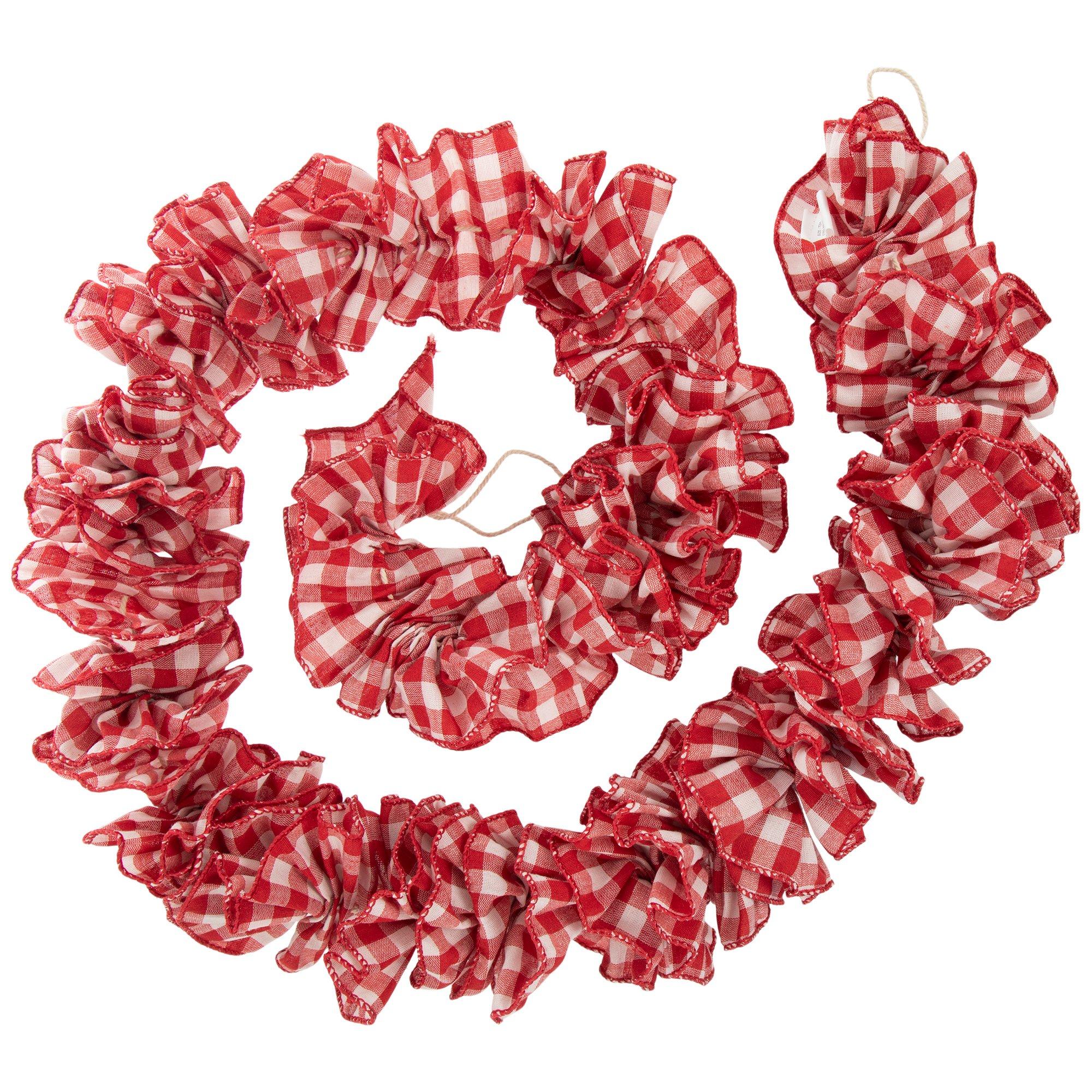 Red & White Gingham Ruffle Garland | Hobby Lobby | 5380829