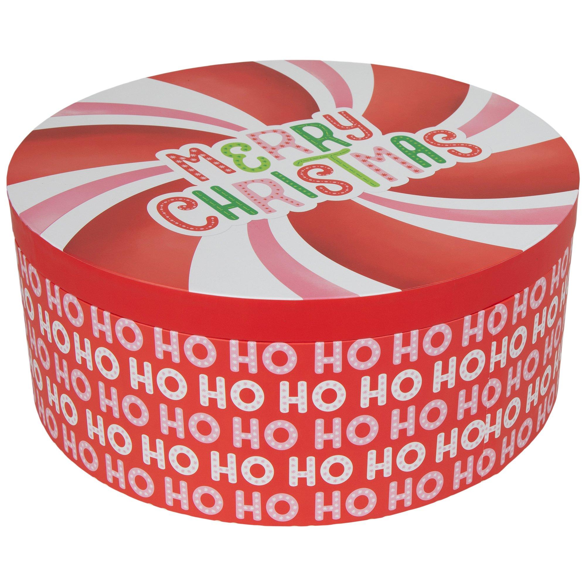 Merry Christmas Peppermint Round Gift Box | Hobby Lobby | 5448691