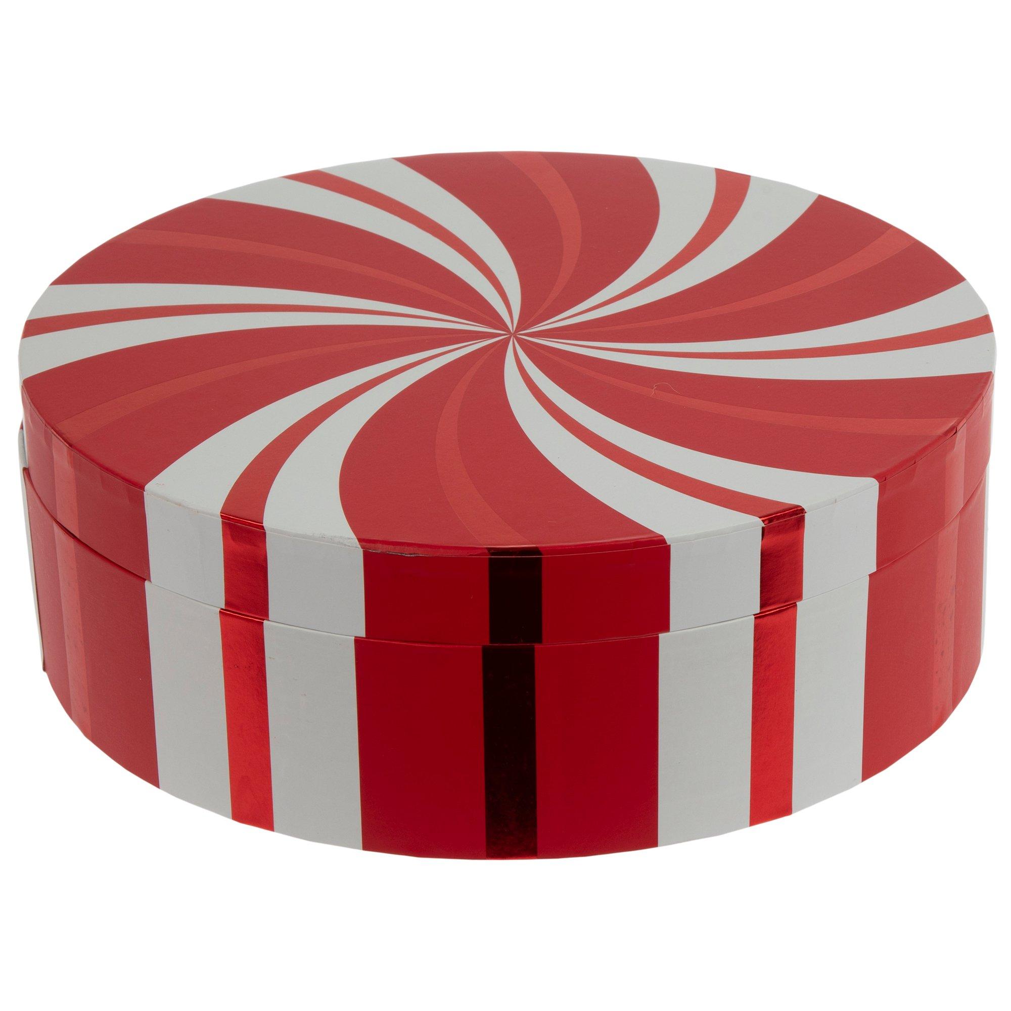 Peppermint Swirl Round Gift Box | Hobby Lobby | 5448717