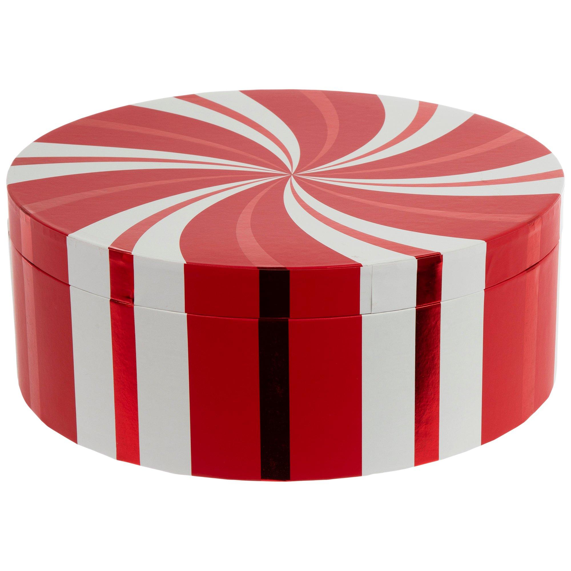 Peppermint Swirl Round Gift Box | Hobby Lobby | 5448790