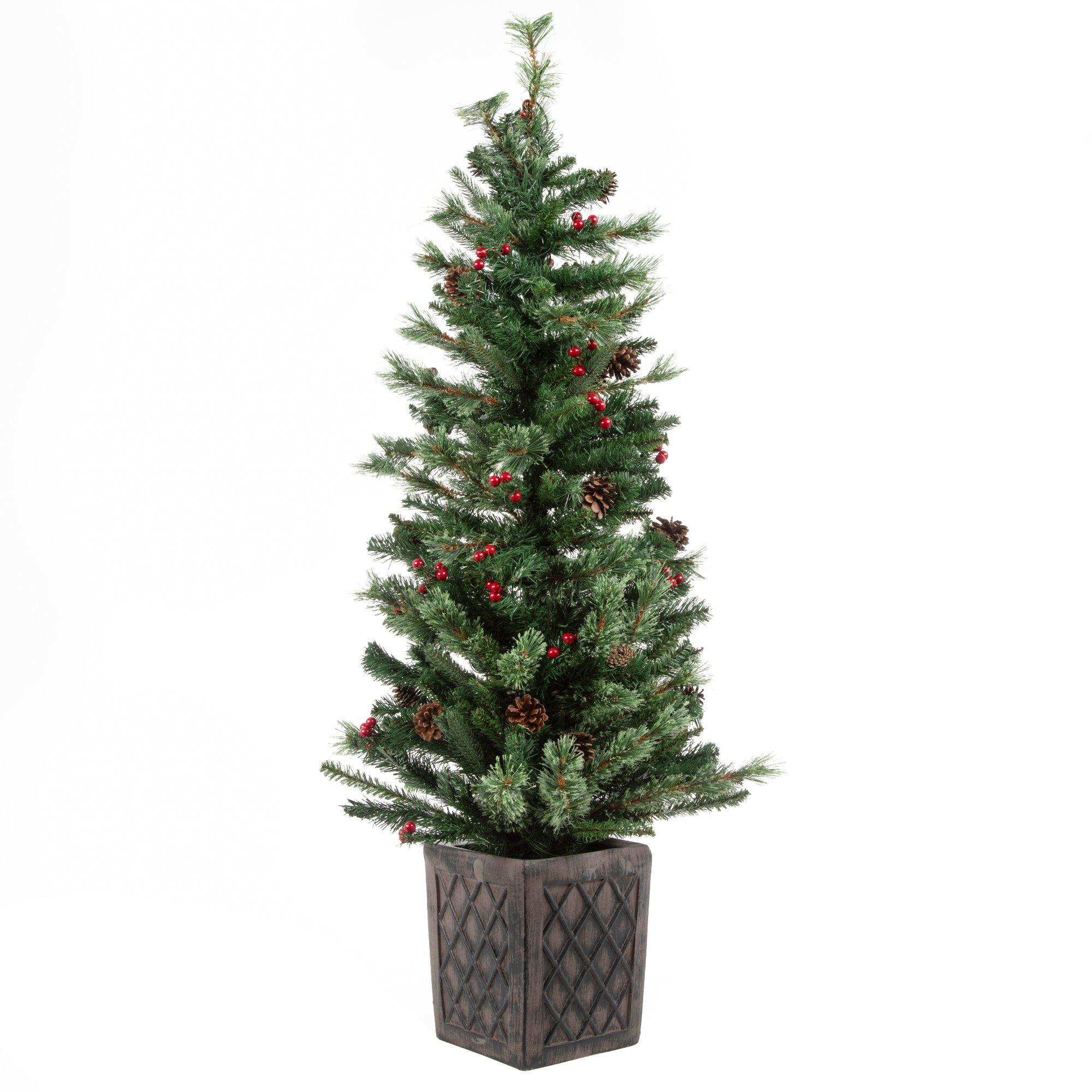 Potted Evergreen Pre-Lit Christmas Tree - 4.5 ft | Hobby Lobby | 5458666