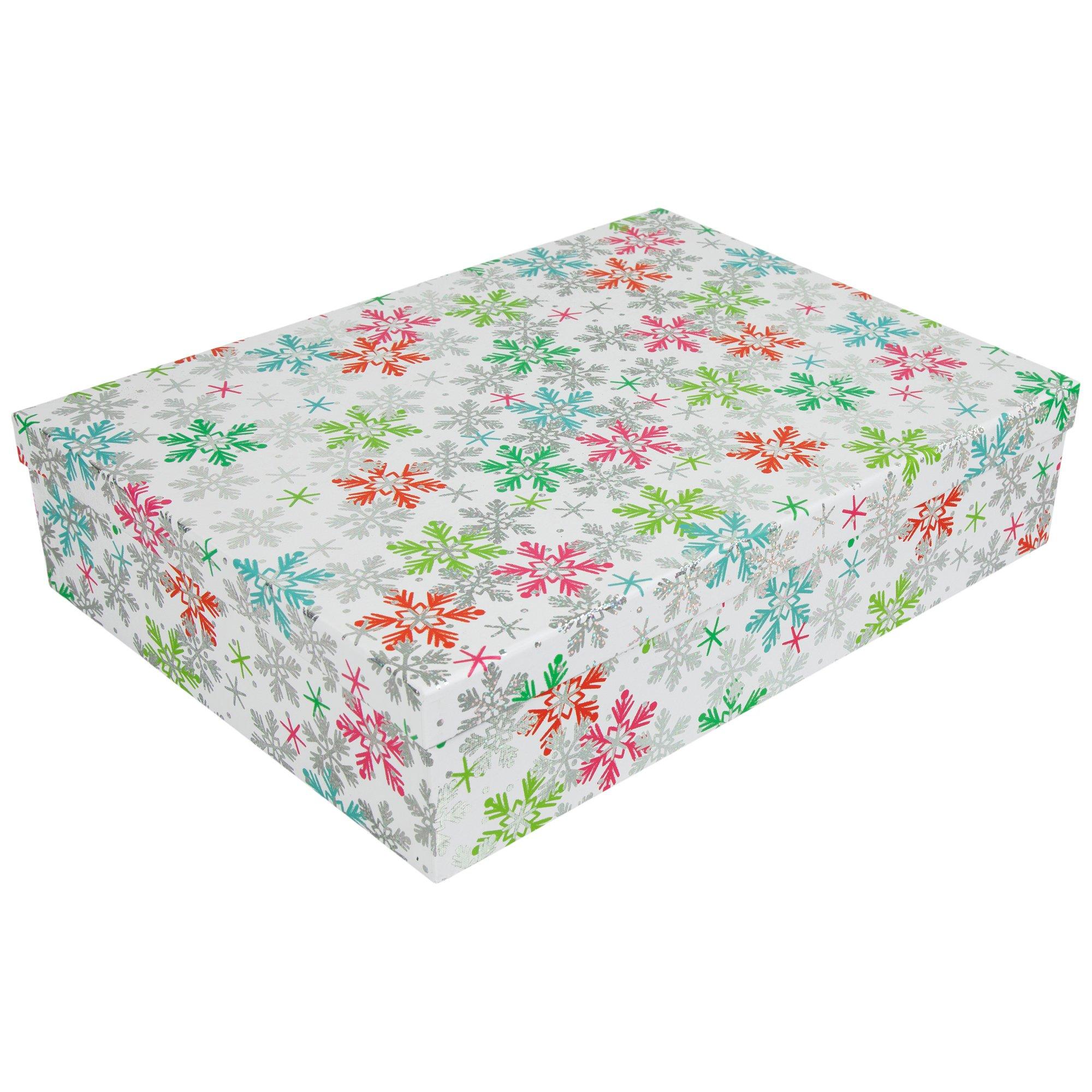 Colorful & Holographic Snowflakes Gift Box | Hobby Lobby | 5463021