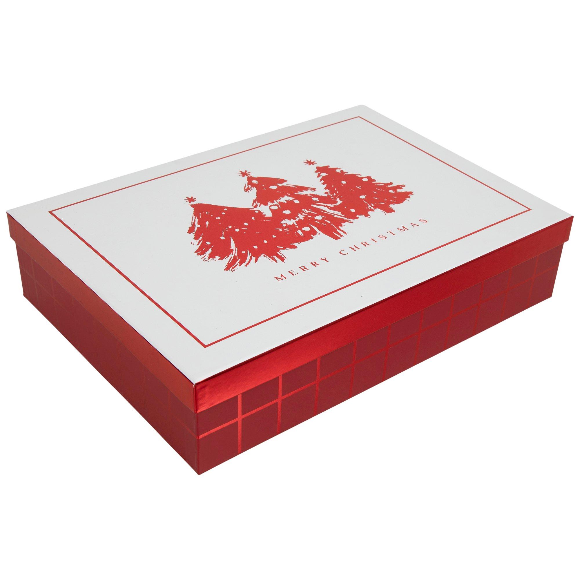 Red Foil Trees Gift Box | Hobby Lobby | 5463047