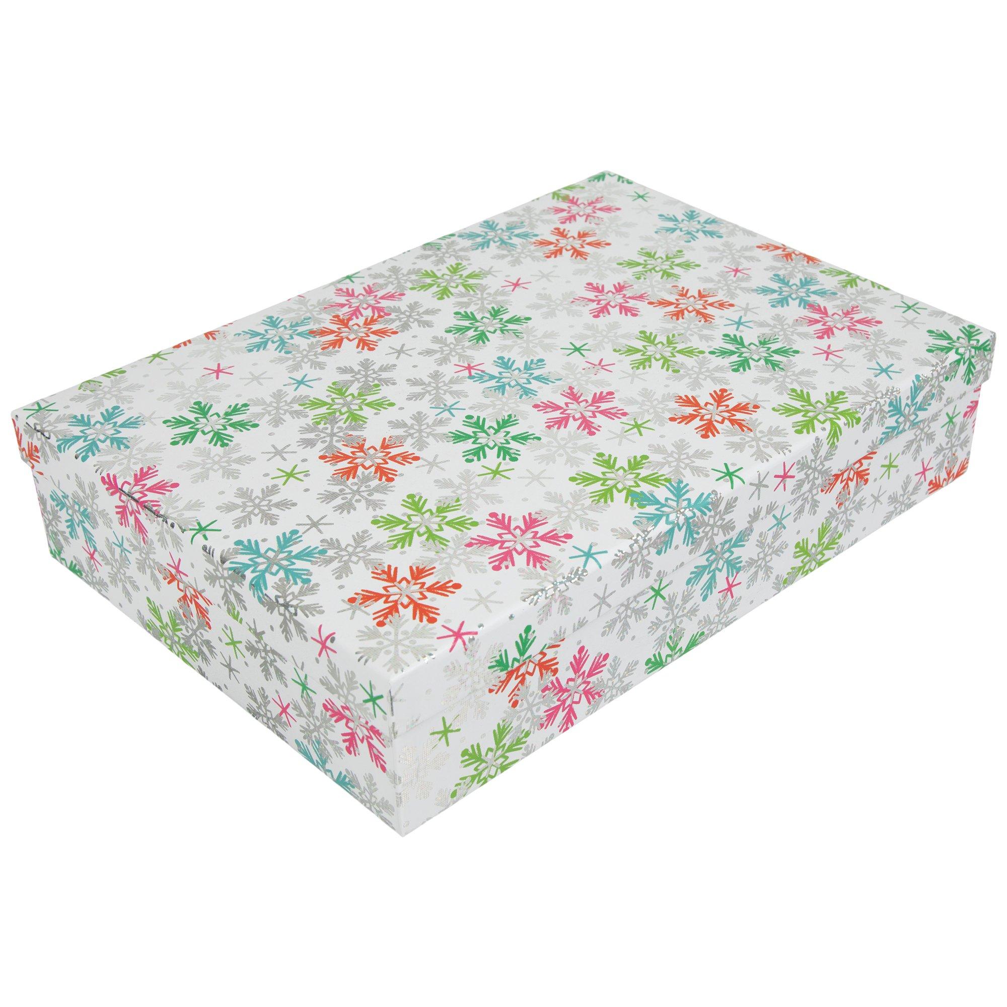 Colorful & Holographic Snowflakes Gift Box | Hobby Lobby | 5463054