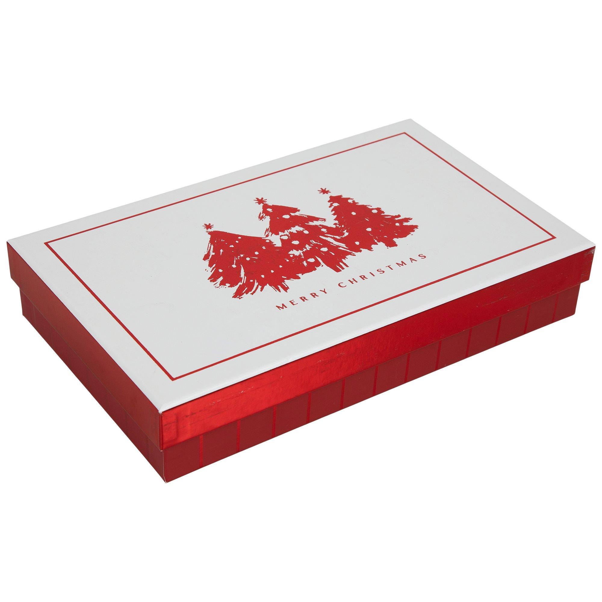 Red Foil Trees Gift Box | Hobby Lobby | 5463104