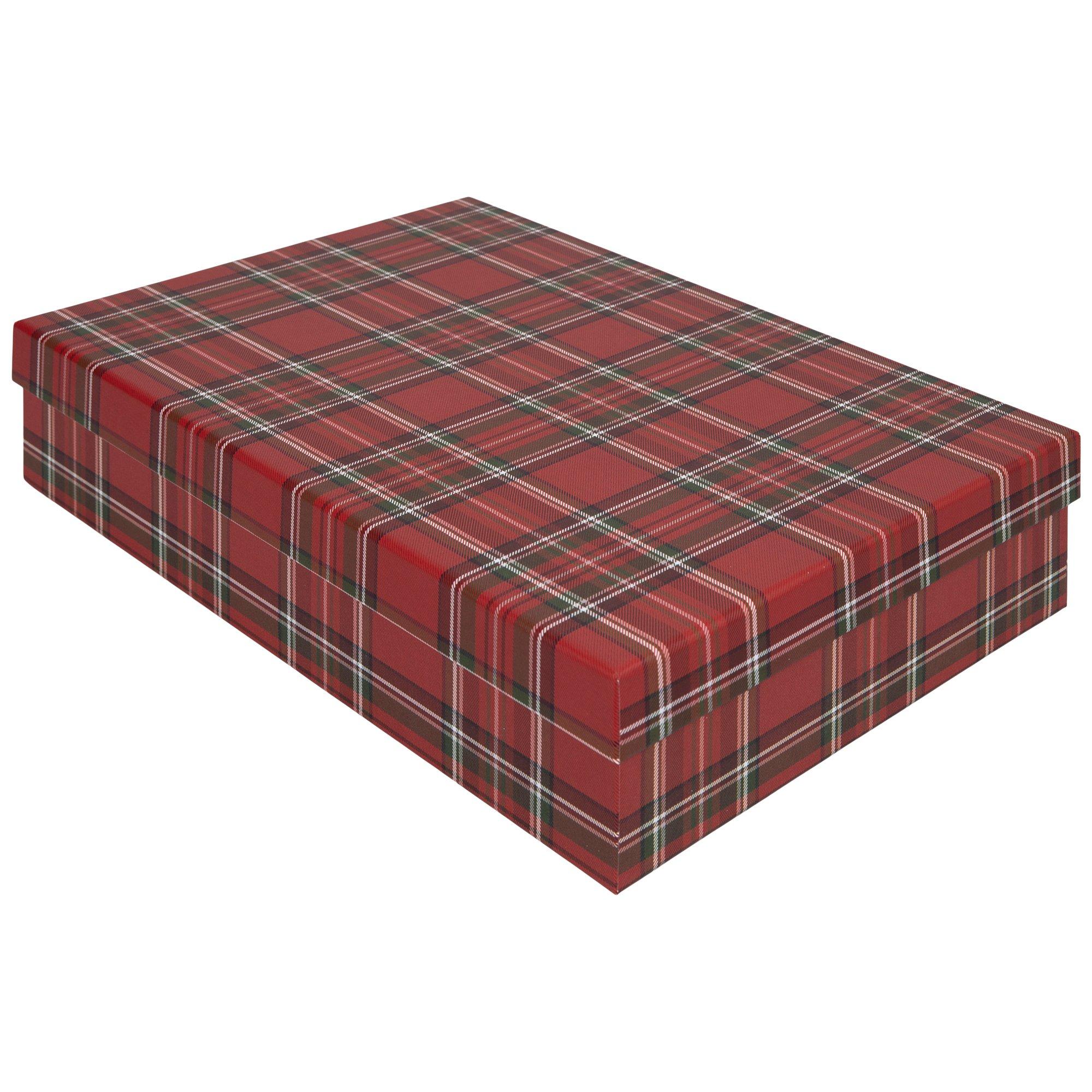 Red, White & Green Plaid Gift Box | Hobby Lobby | 5463187