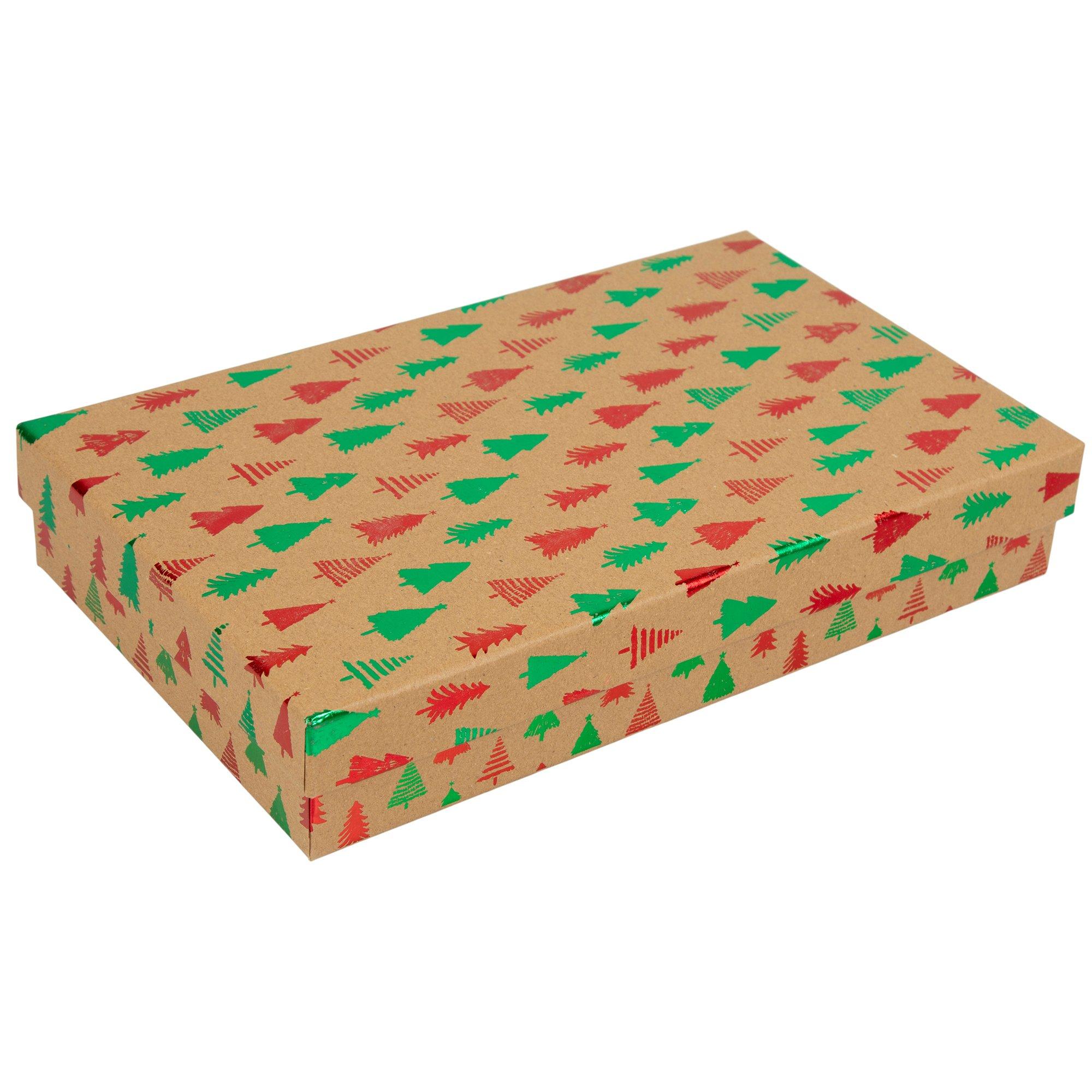 Red & Green Trees Gift Box | Hobby Lobby | 5464128