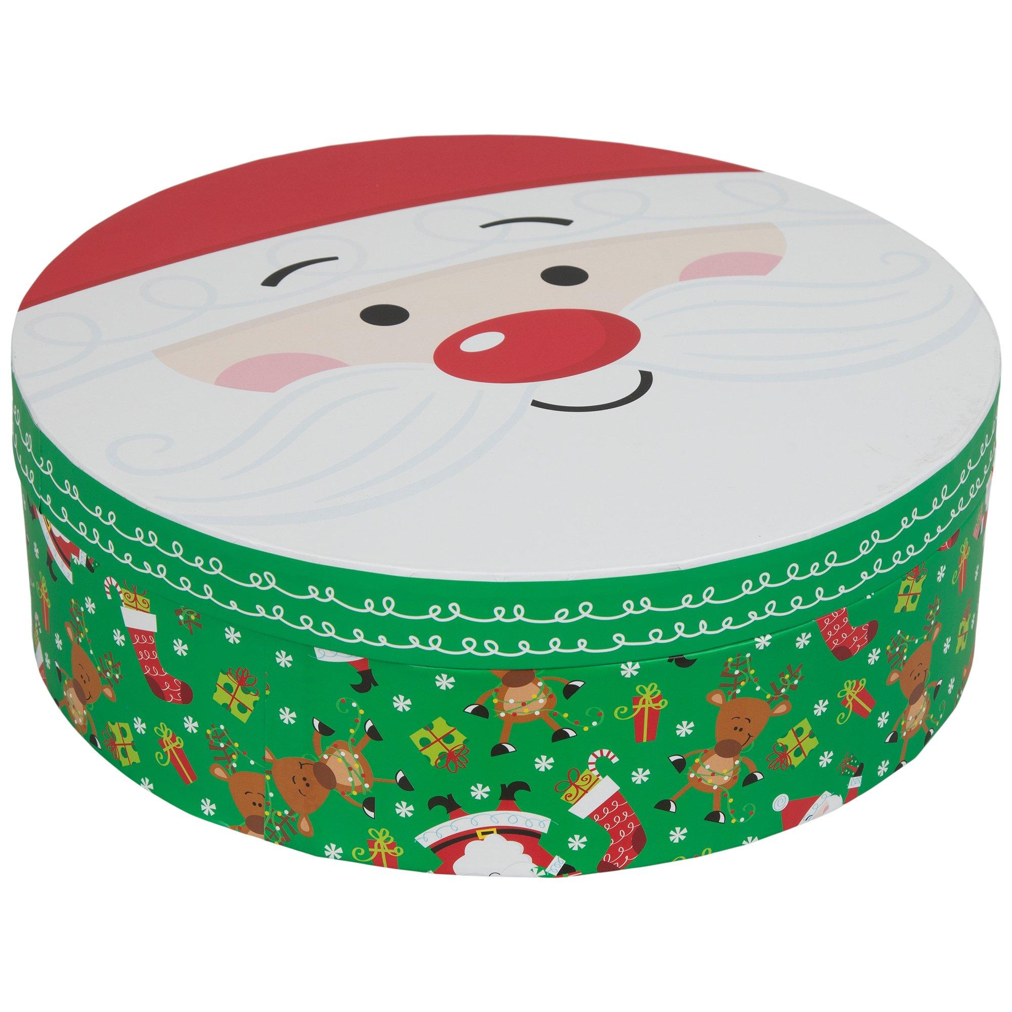 Santa Snowflake Round Gift Box | Hobby Lobby | 5464789