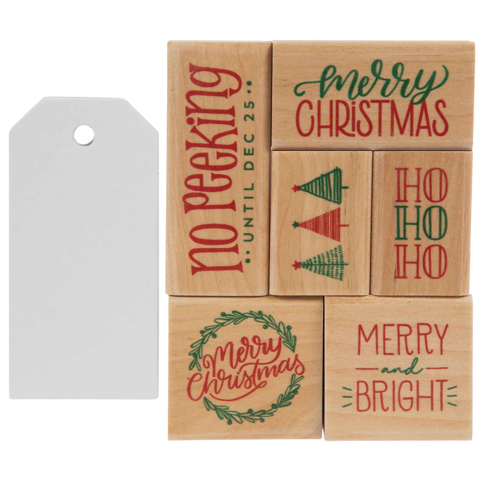 Christmas Rubber Stamps & Tags | Hobby Lobby | 5518618