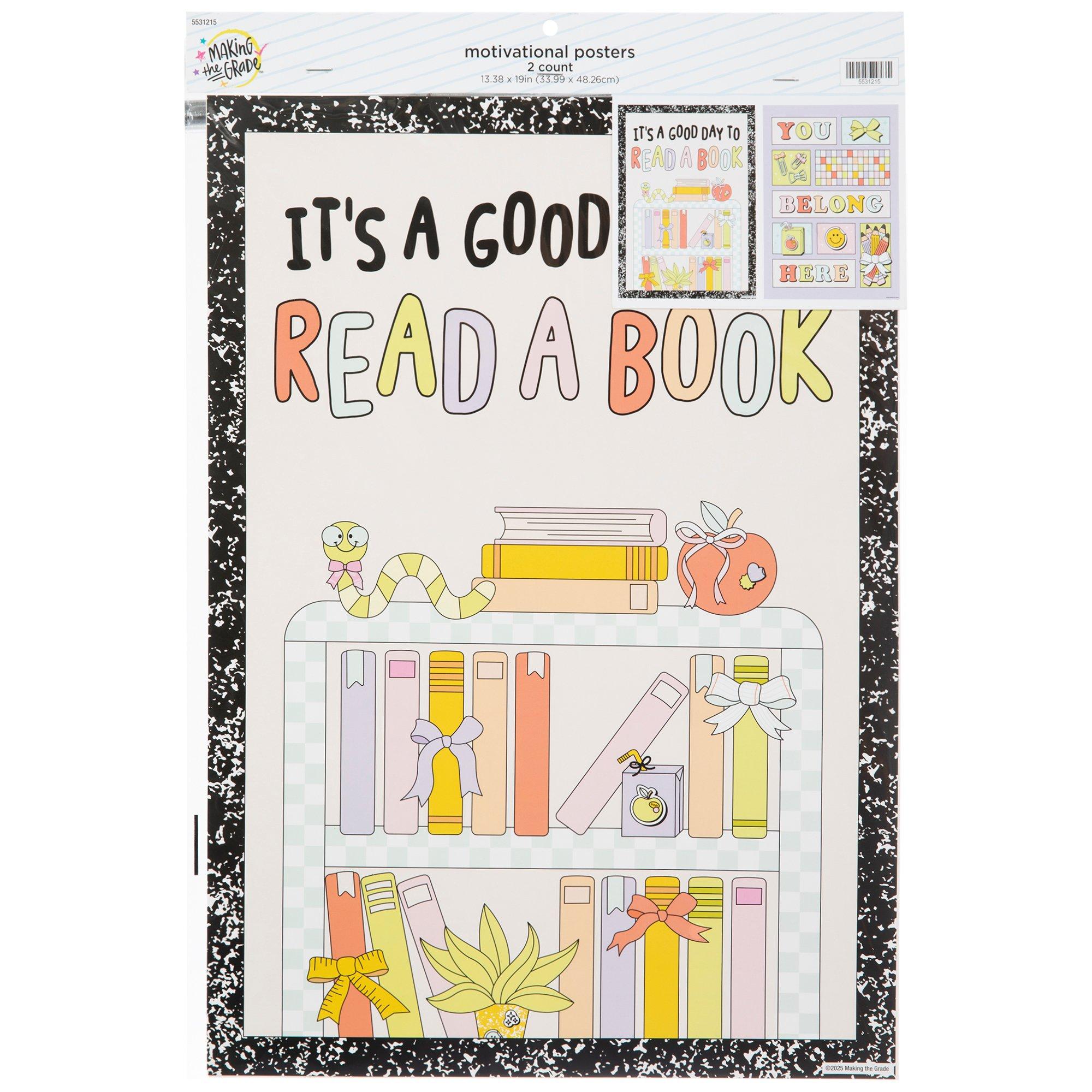 Retro Books & Bows Motivational Posters | Hobby Lobby | 5531215