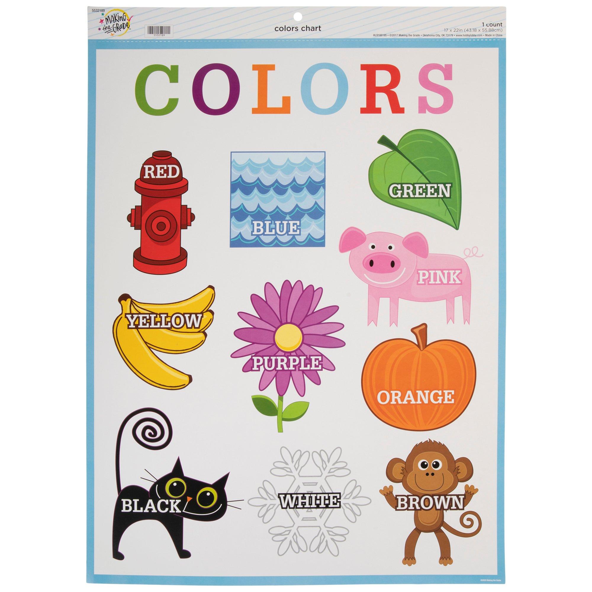 Colours Chart For Preschool