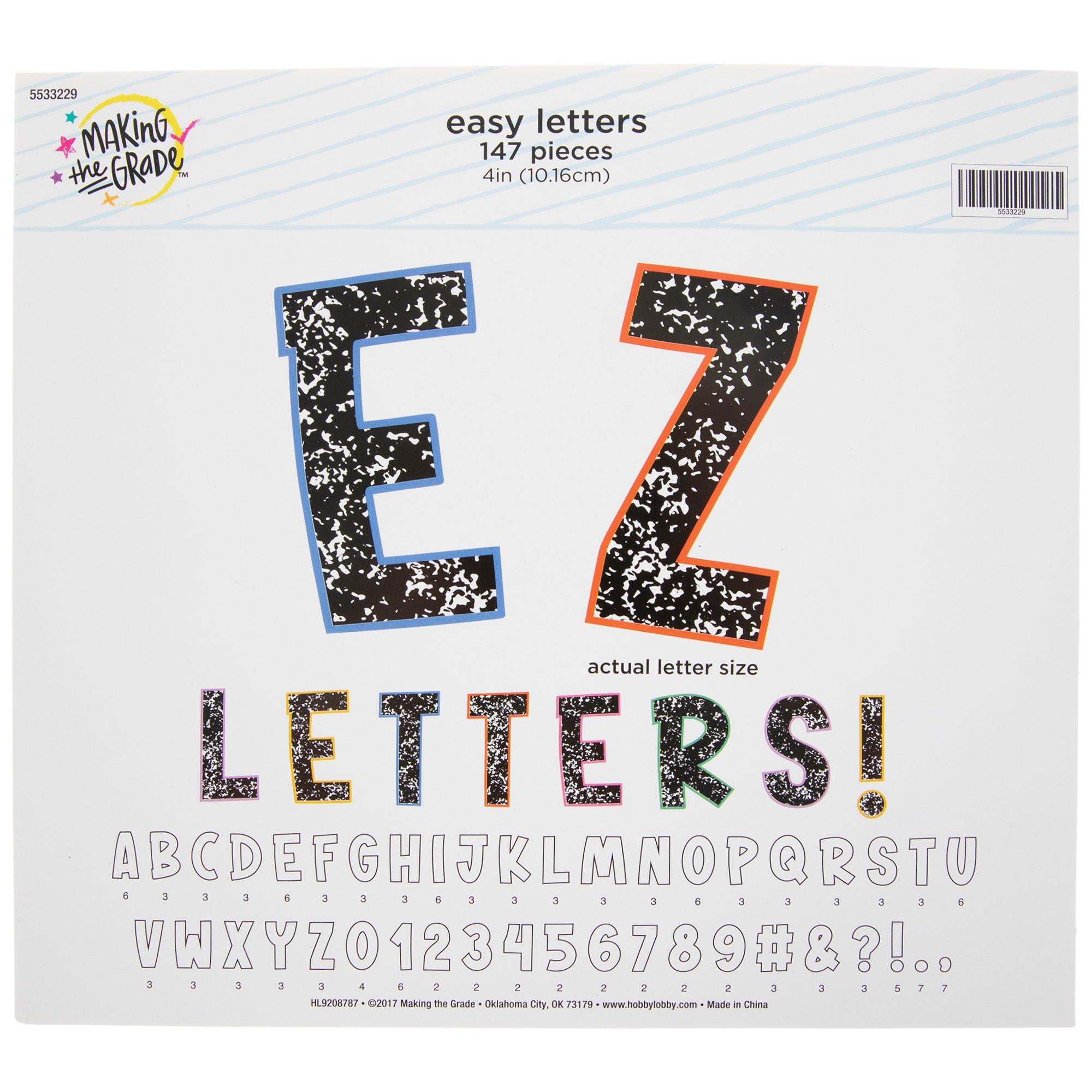 Composition Letters, Numbers & Punctuation Cutouts | Hobby Lobby | 5533229