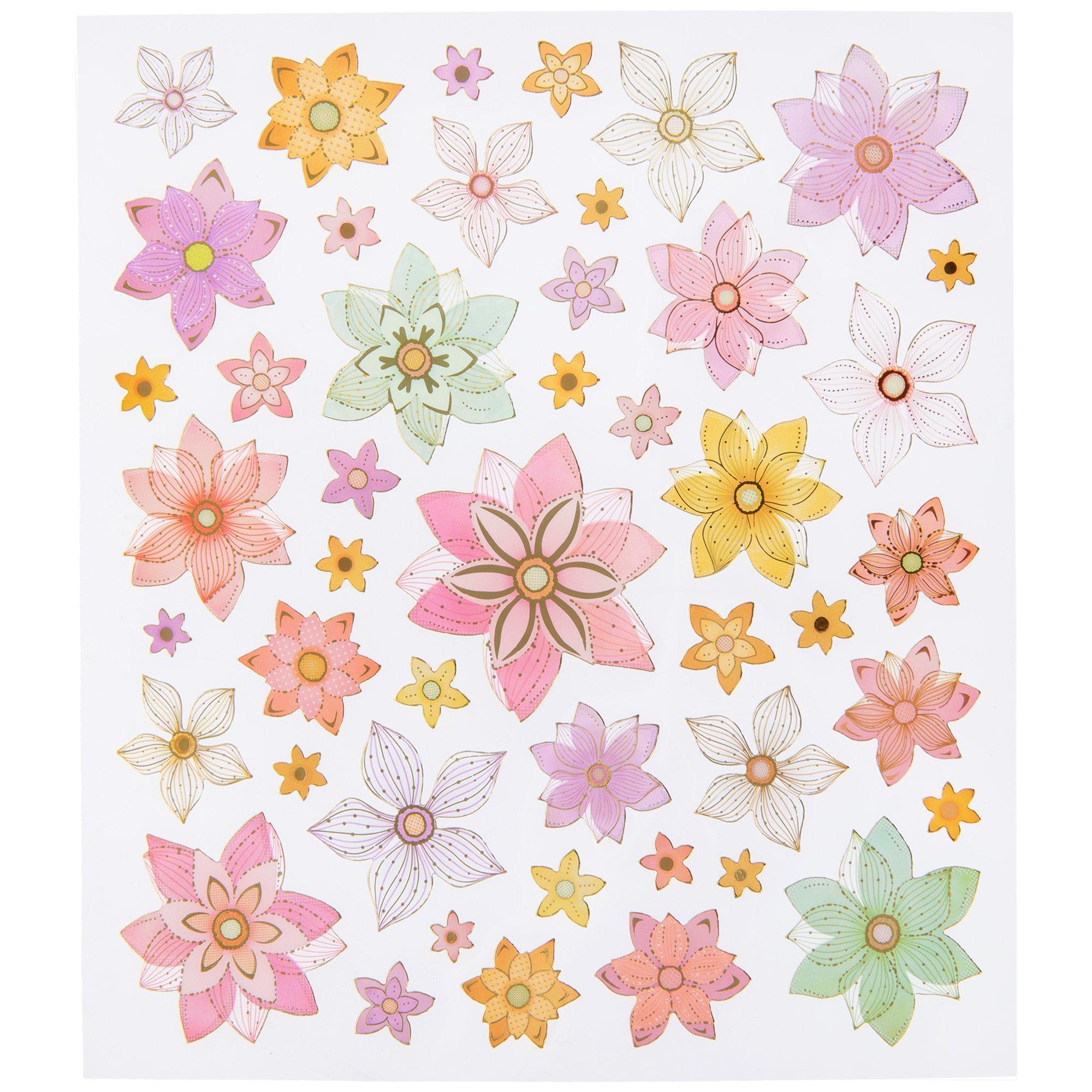 Spring Flowers Foil Stickers | Hobby Lobby | 5540075