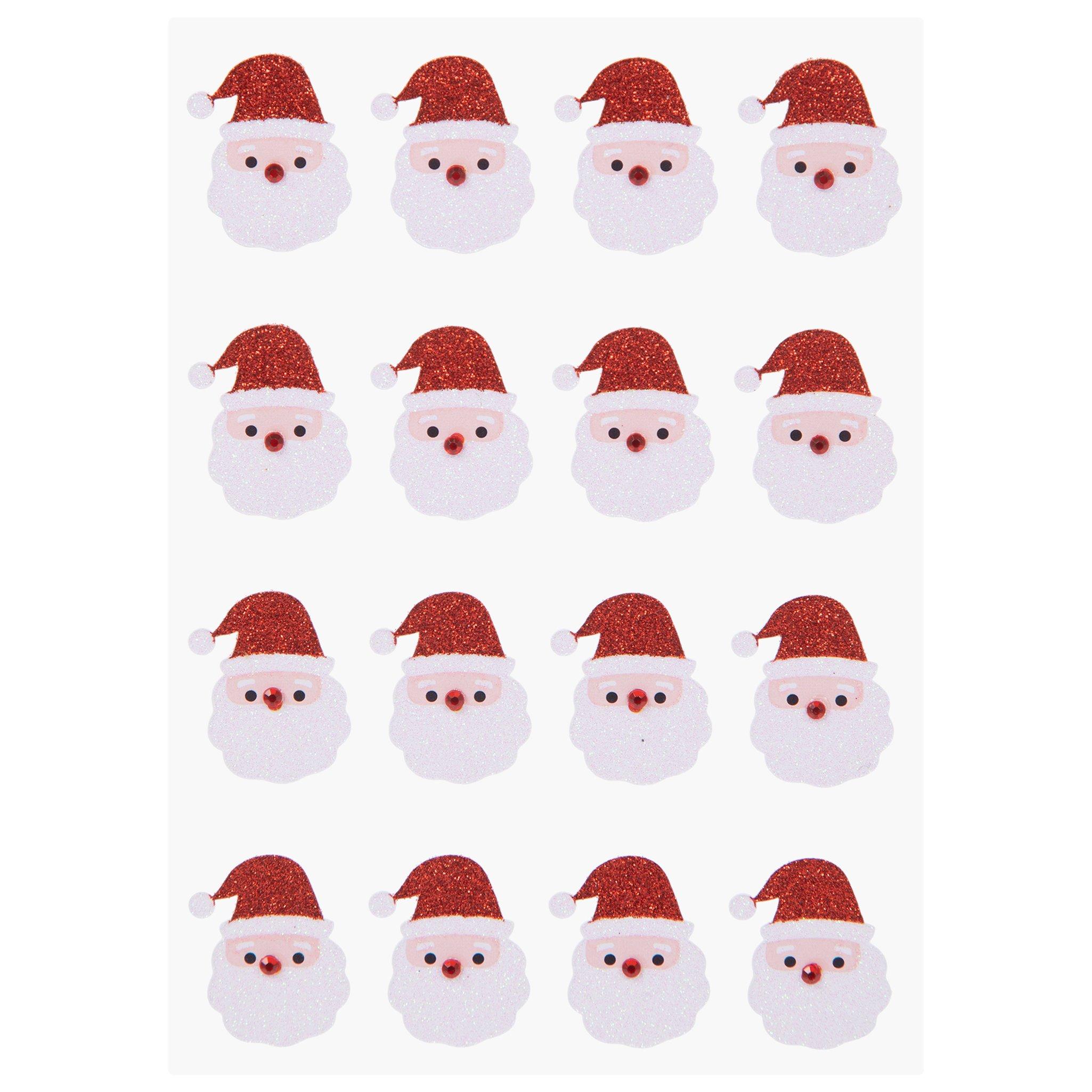 Glitter Santa Rhinestone Stickers | Hobby Lobby | 5550454