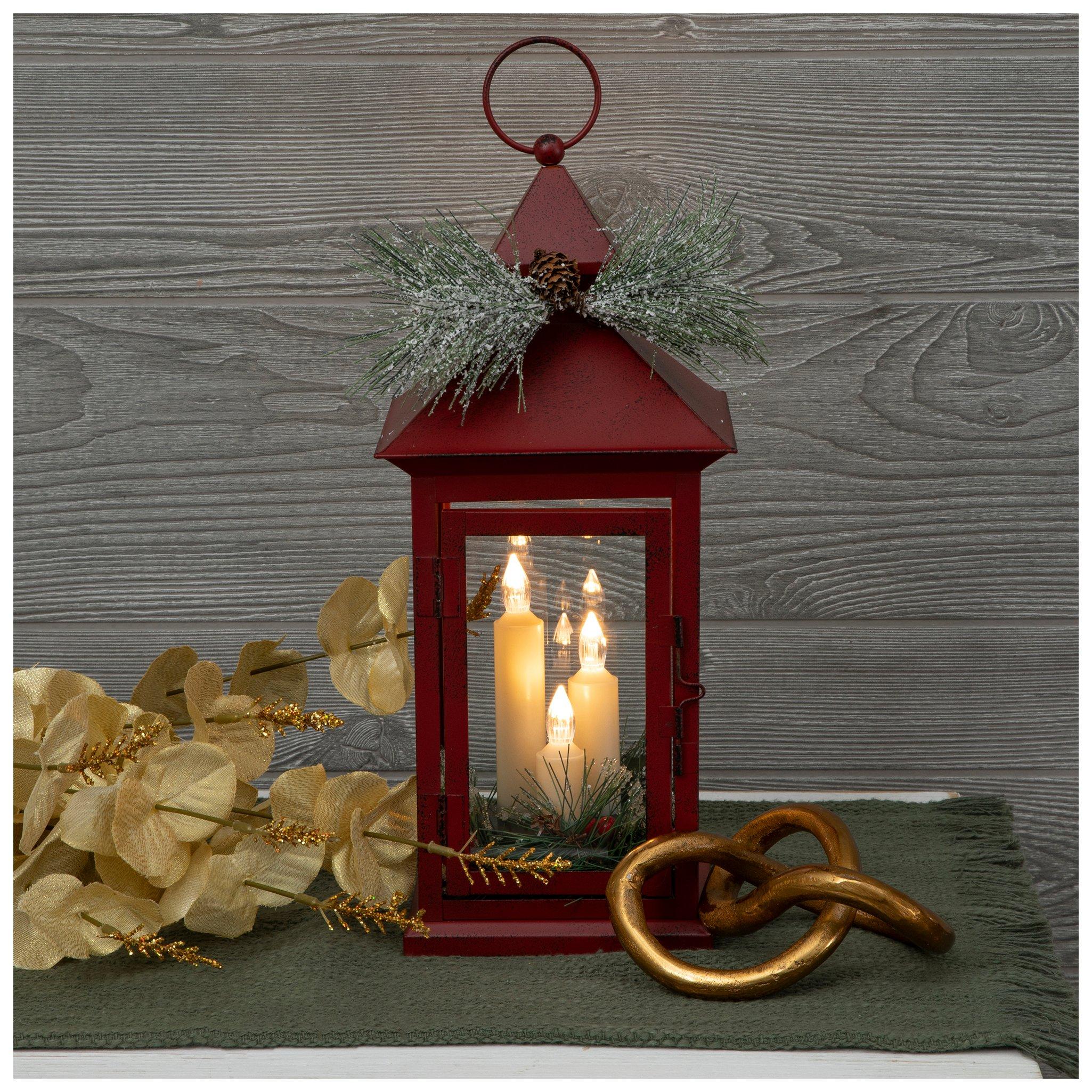 Red Pine & Berry LED Lantern | Hobby Lobby | 5583430