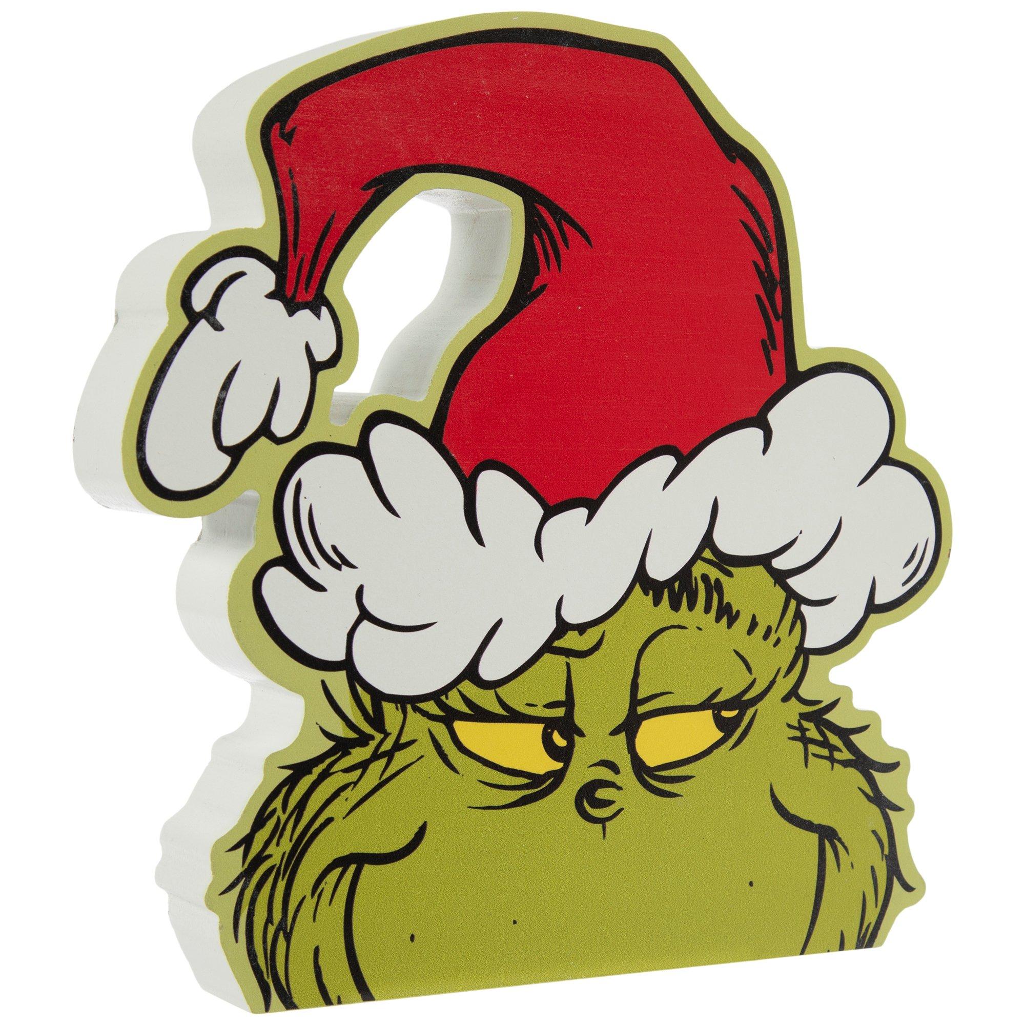 Santa Hat Grinch Wood Decor | Hobby Lobby | 5588306