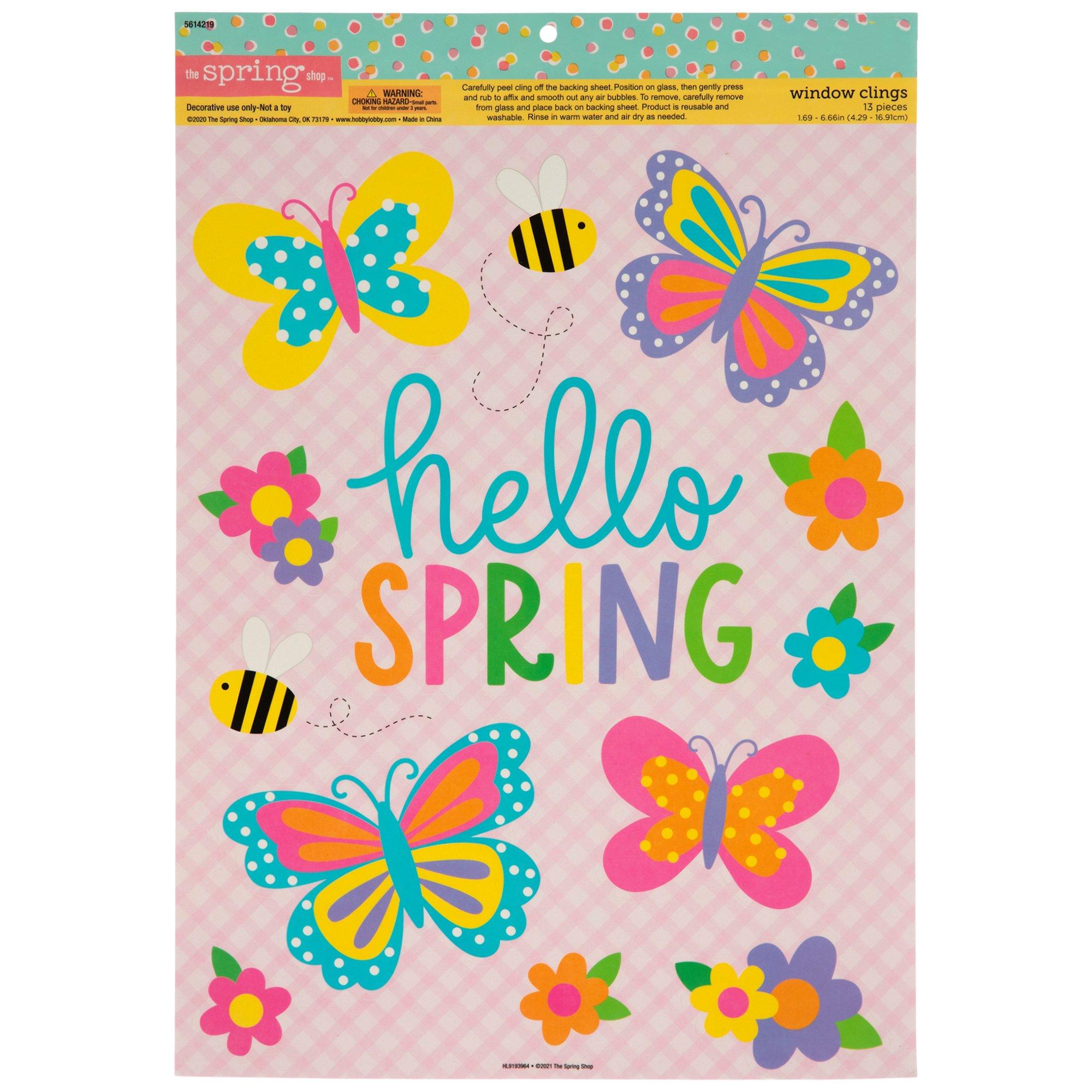 Hello Spring Window Clings | Hobby Lobby | 5614219
