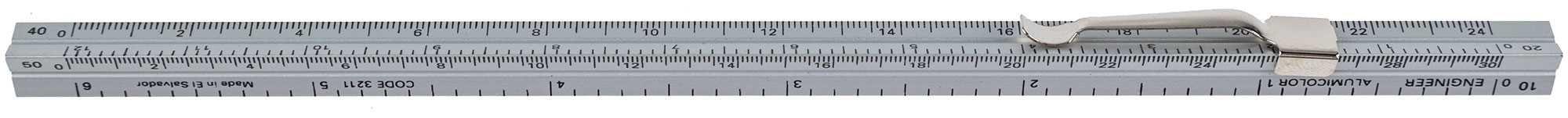 6" Aluminum Engineer Scale with Clip | Hobby Lobby | 561837