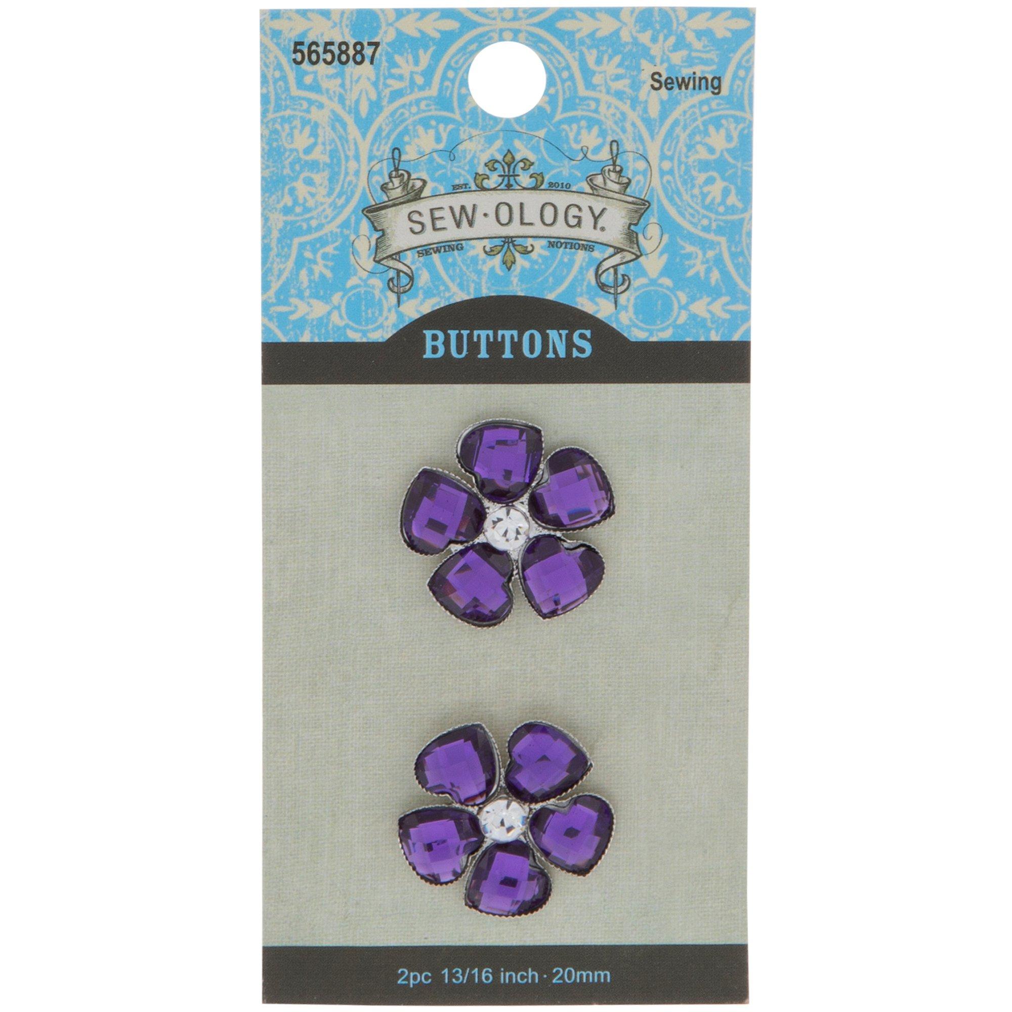 Rhinestone Flower Shank Buttons | Hobby Lobby | 565887