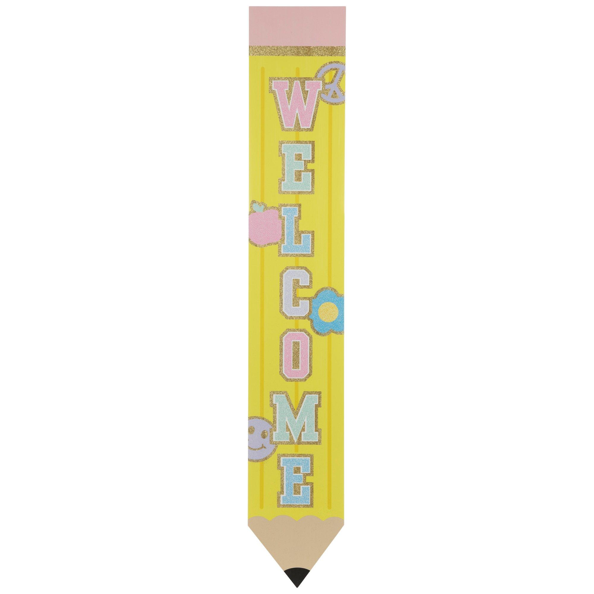 Welcome Varsity Patch Wood Wall Decor | Hobby Lobby | 5681945