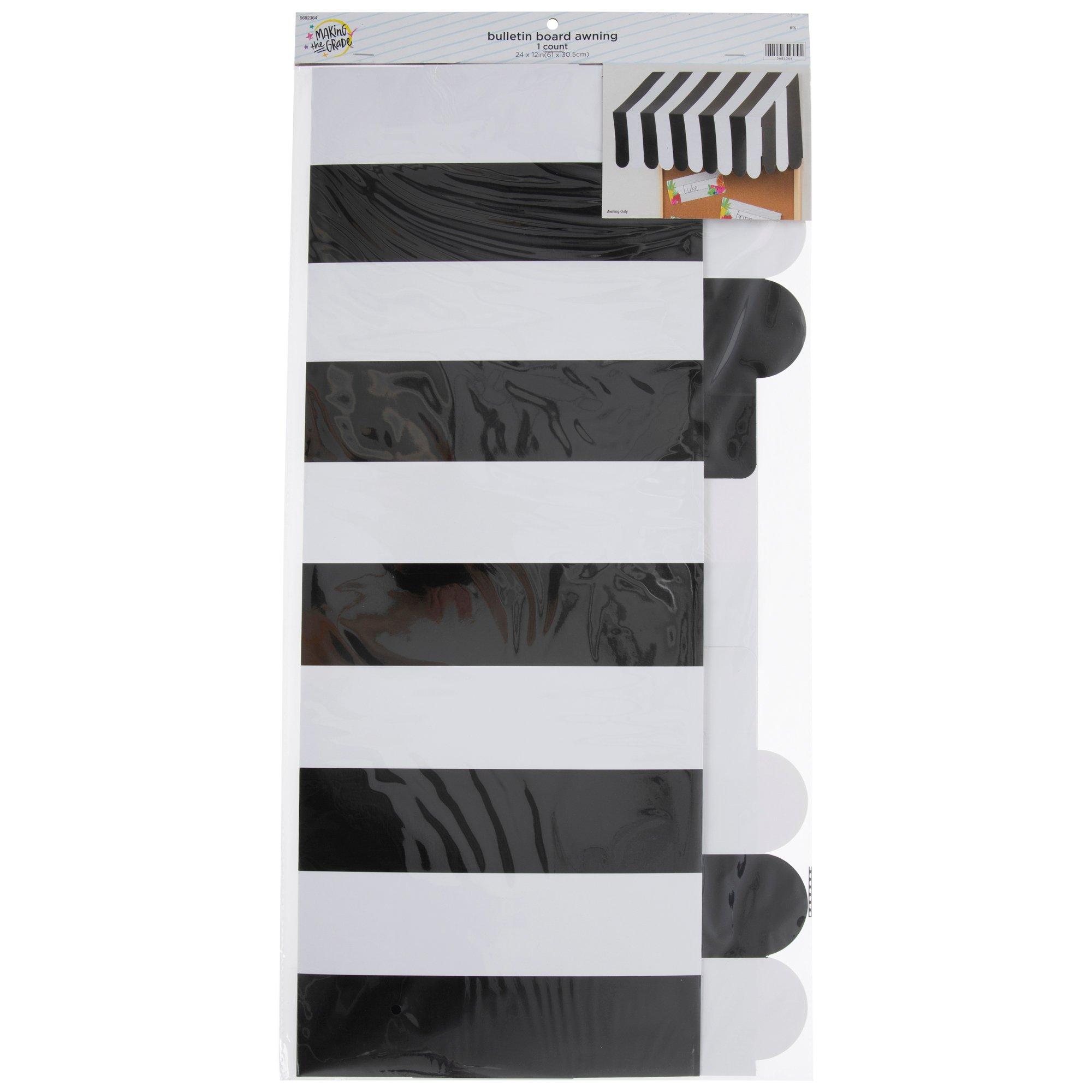 Black & White Striped Bulletin Board Awning | Hobby Lobby | 5682364
