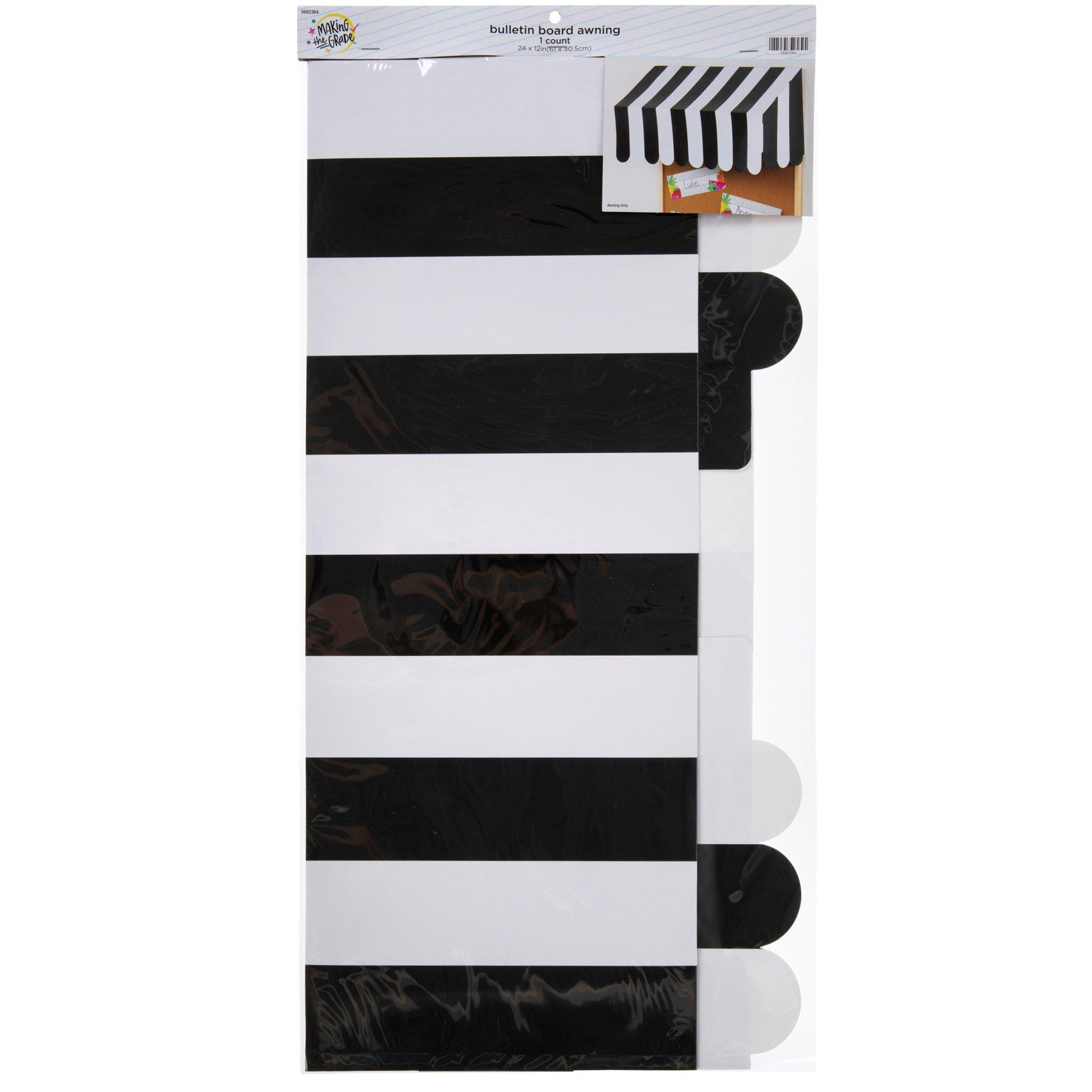 Black & White Striped Bulletin Board Awning | Hobby Lobby | 5682364