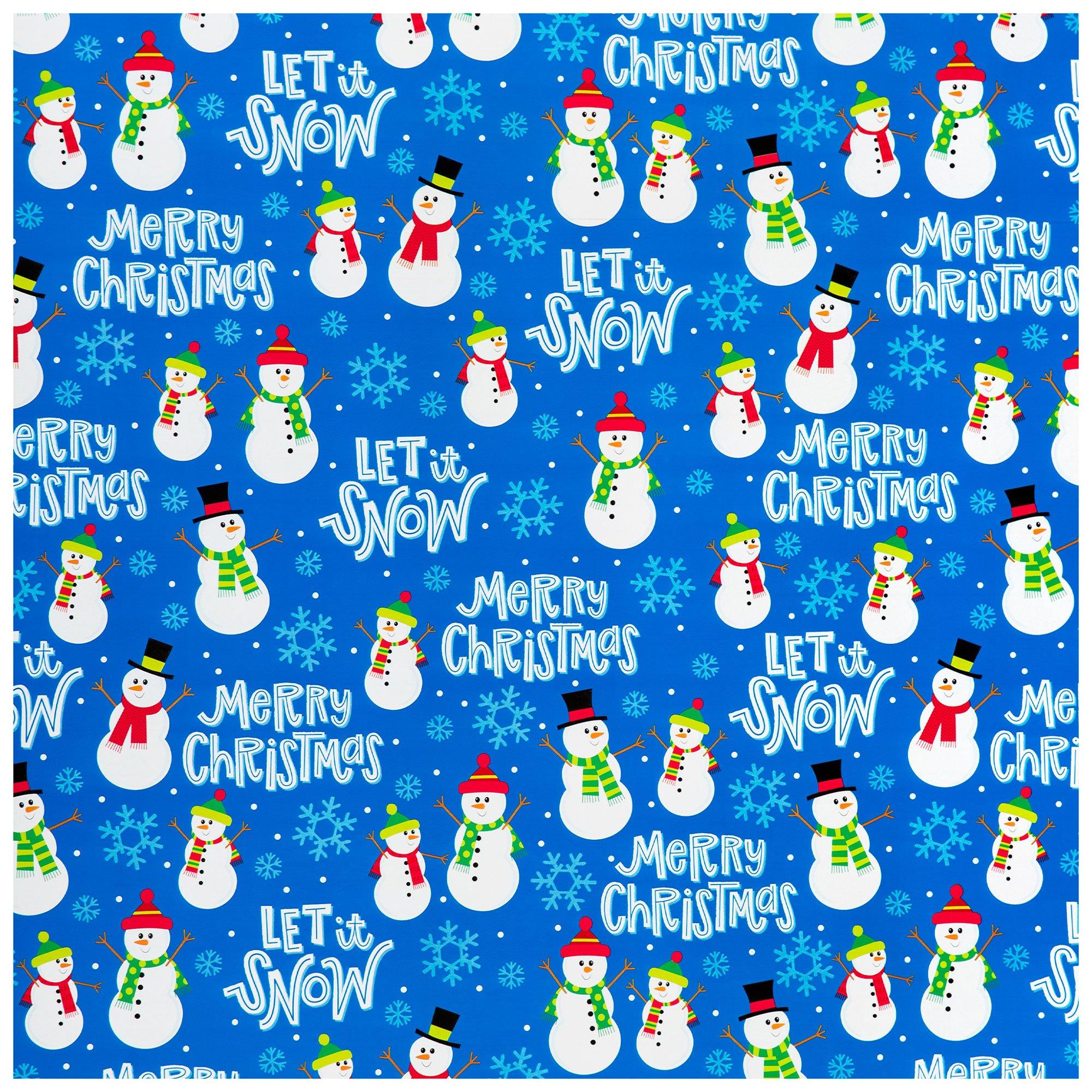 Blue Holiday Wrapping Paper