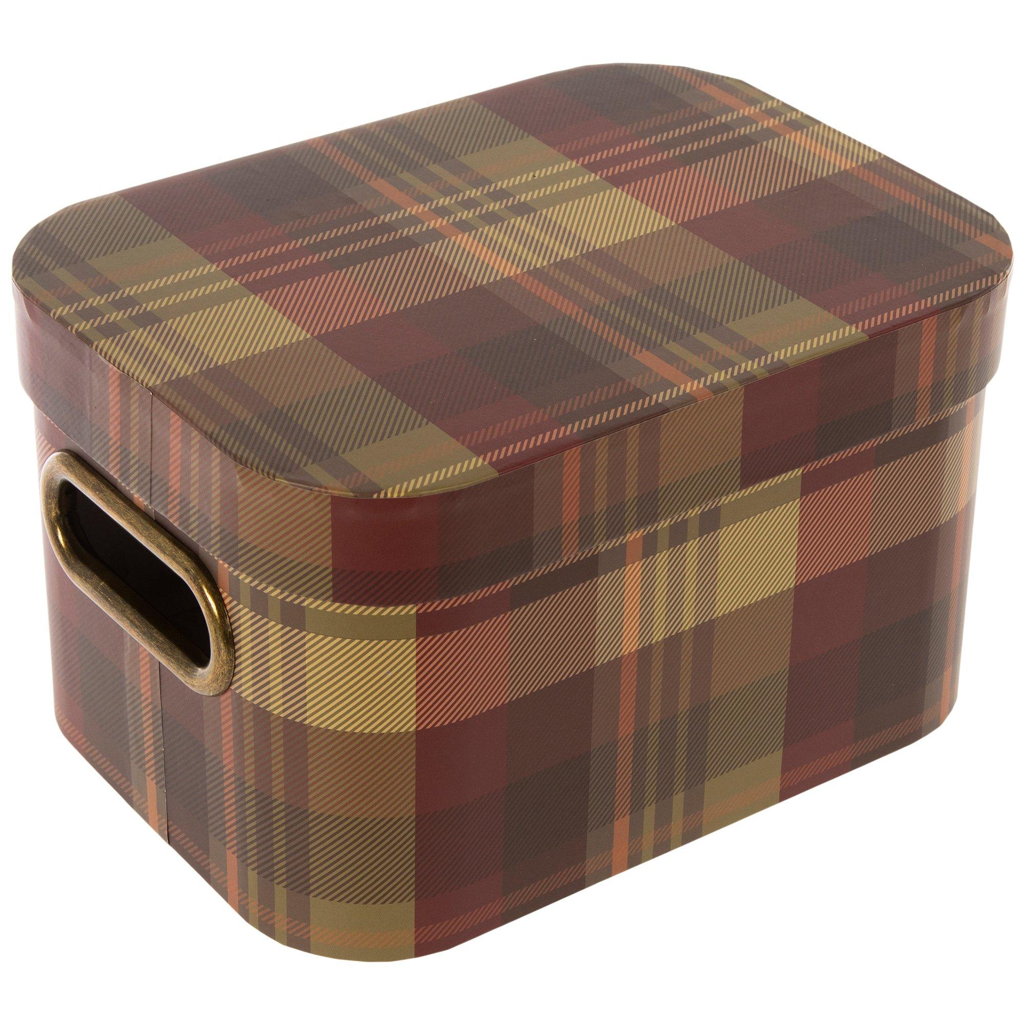 Fall Dark Plaid Storage Box | Hobby Lobby | 5701024