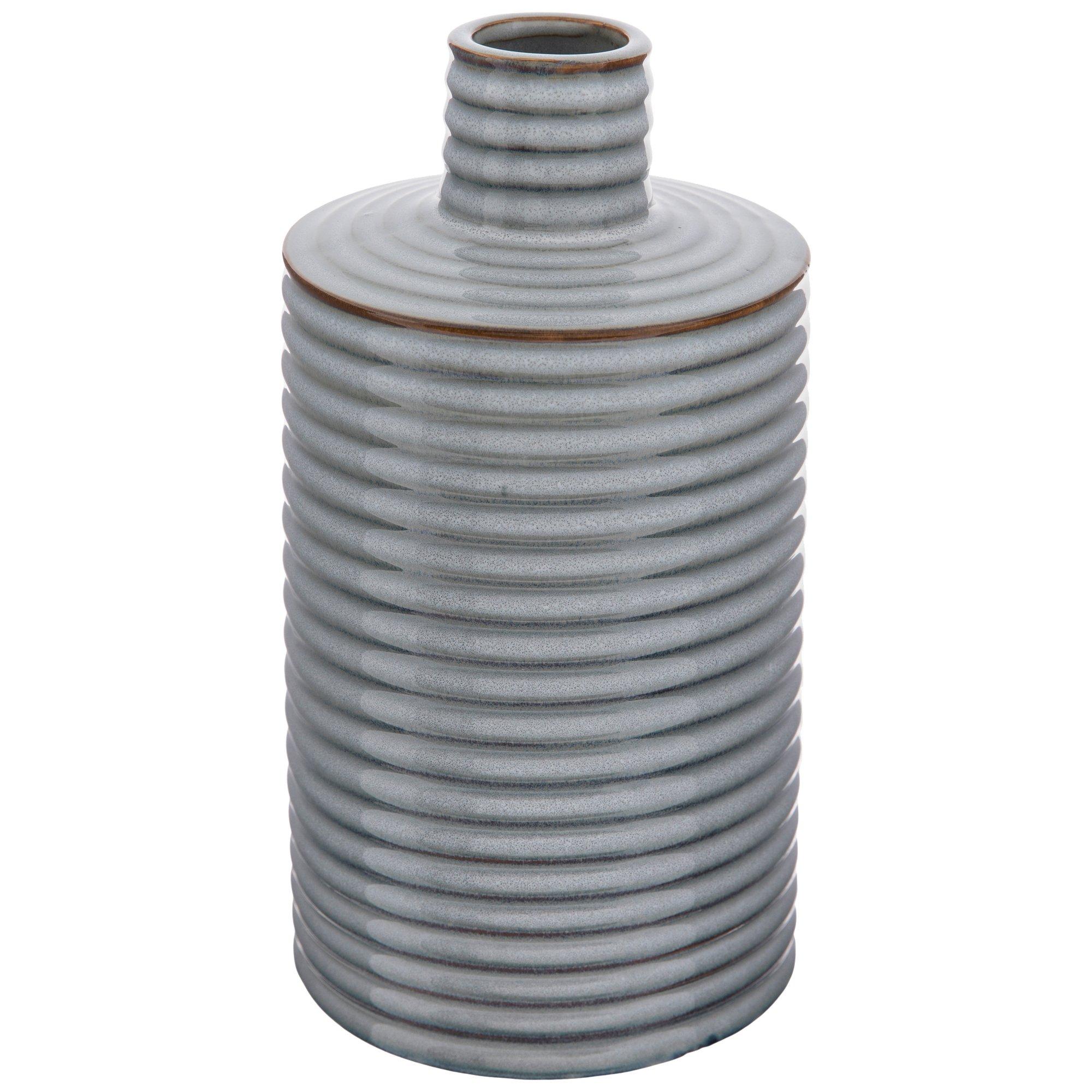 Gray & Brown Ribbed Vase | Hobby Lobby | 5715834