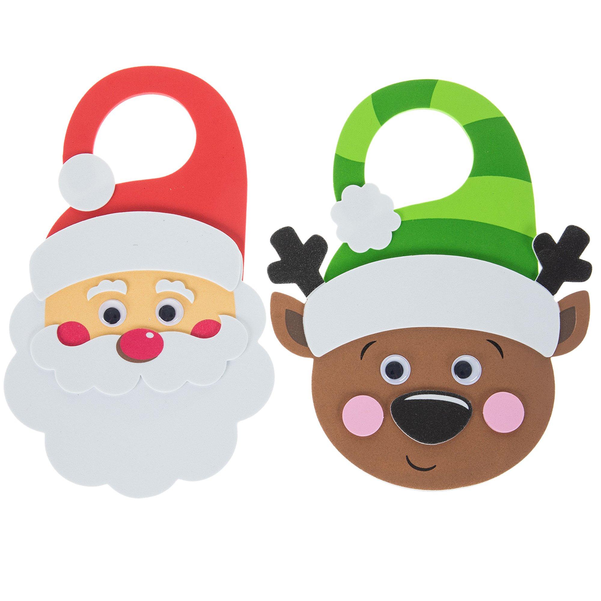 Santa & Reindeer Door Hanger Foam Craft Kit | Hobby Lobby | 5732334