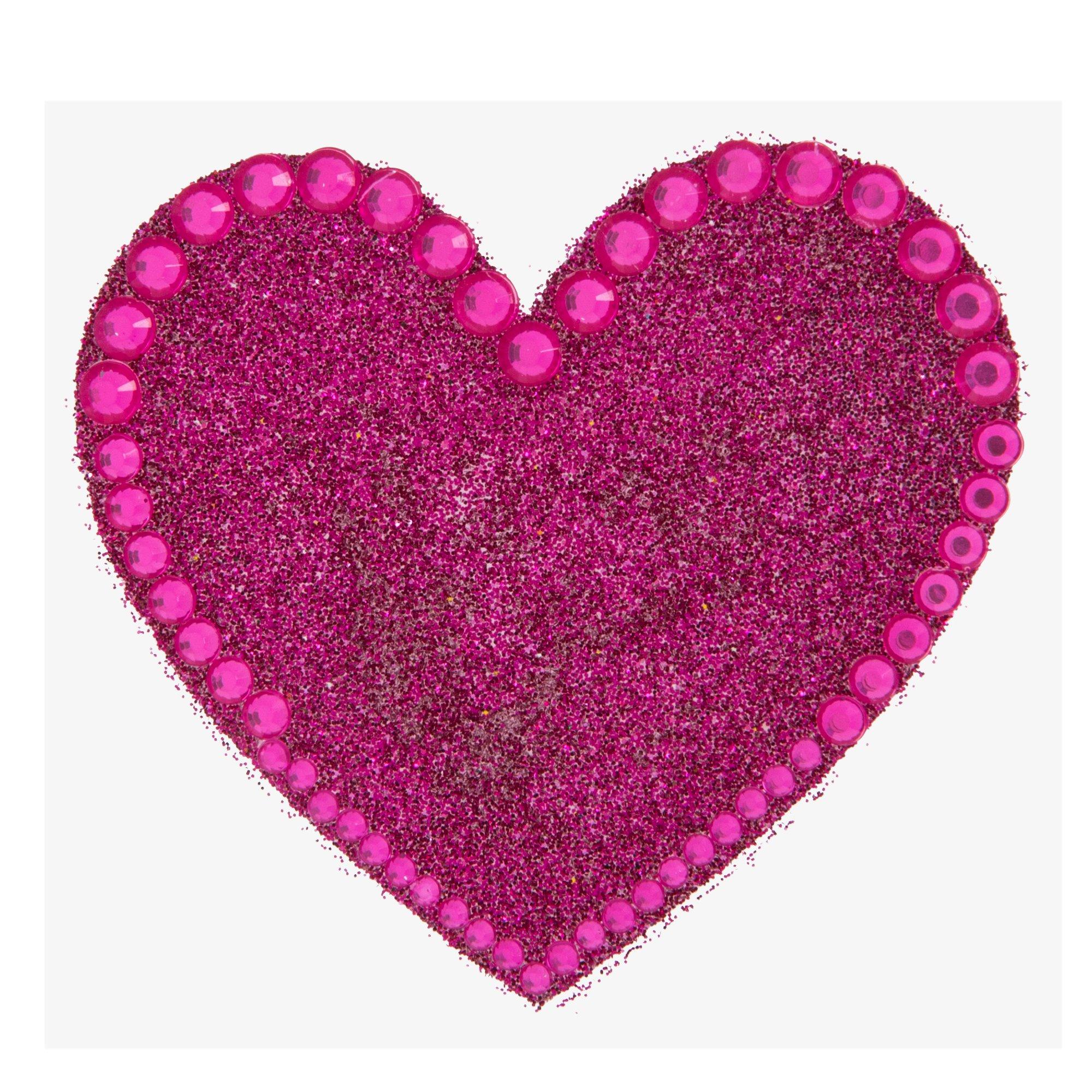 Pink Heart Glitter & Rhinestone Sticker | Hobby Lobby | 574731