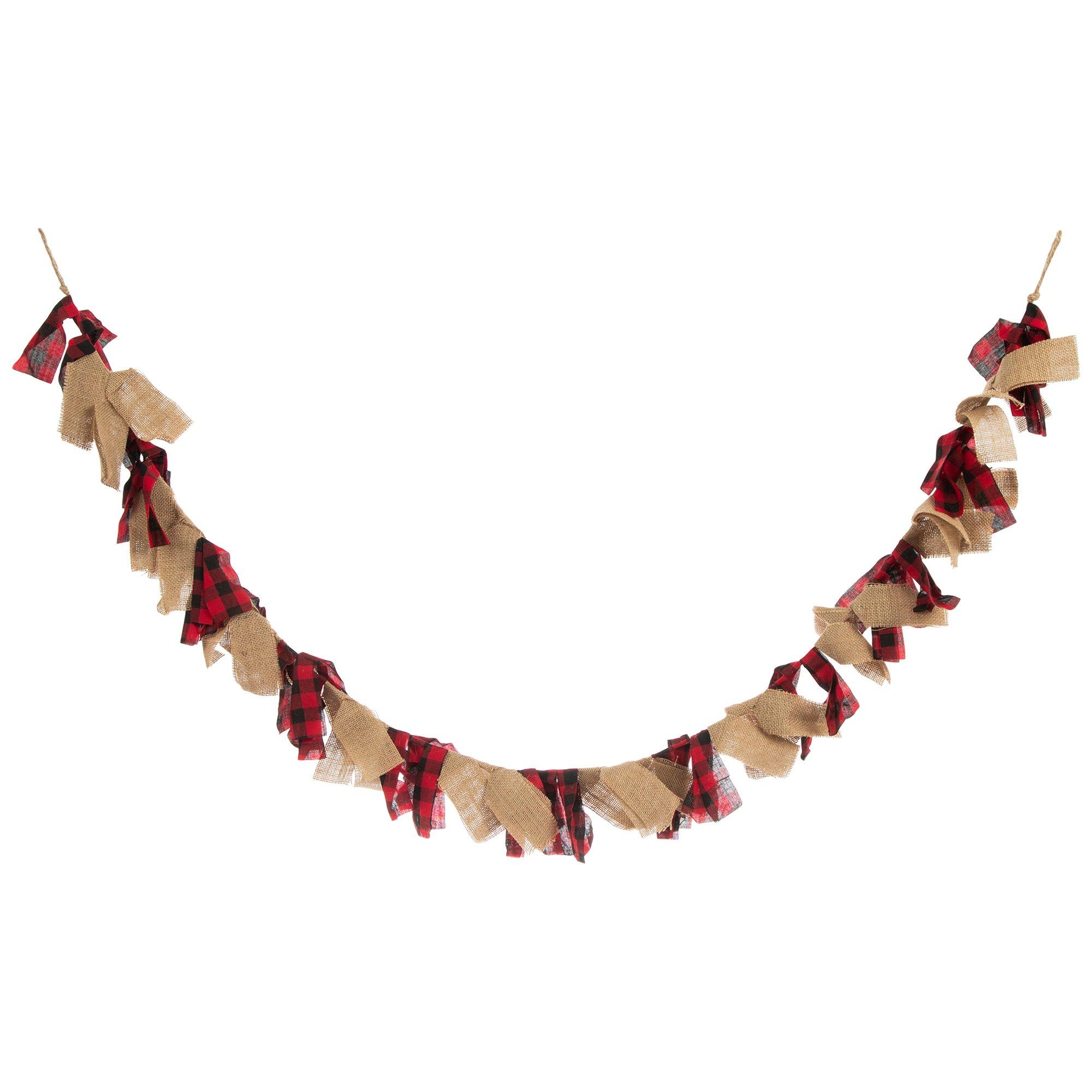 Buffalo Check Burlap Ruffle Garland | Hobby Lobby | 5756614