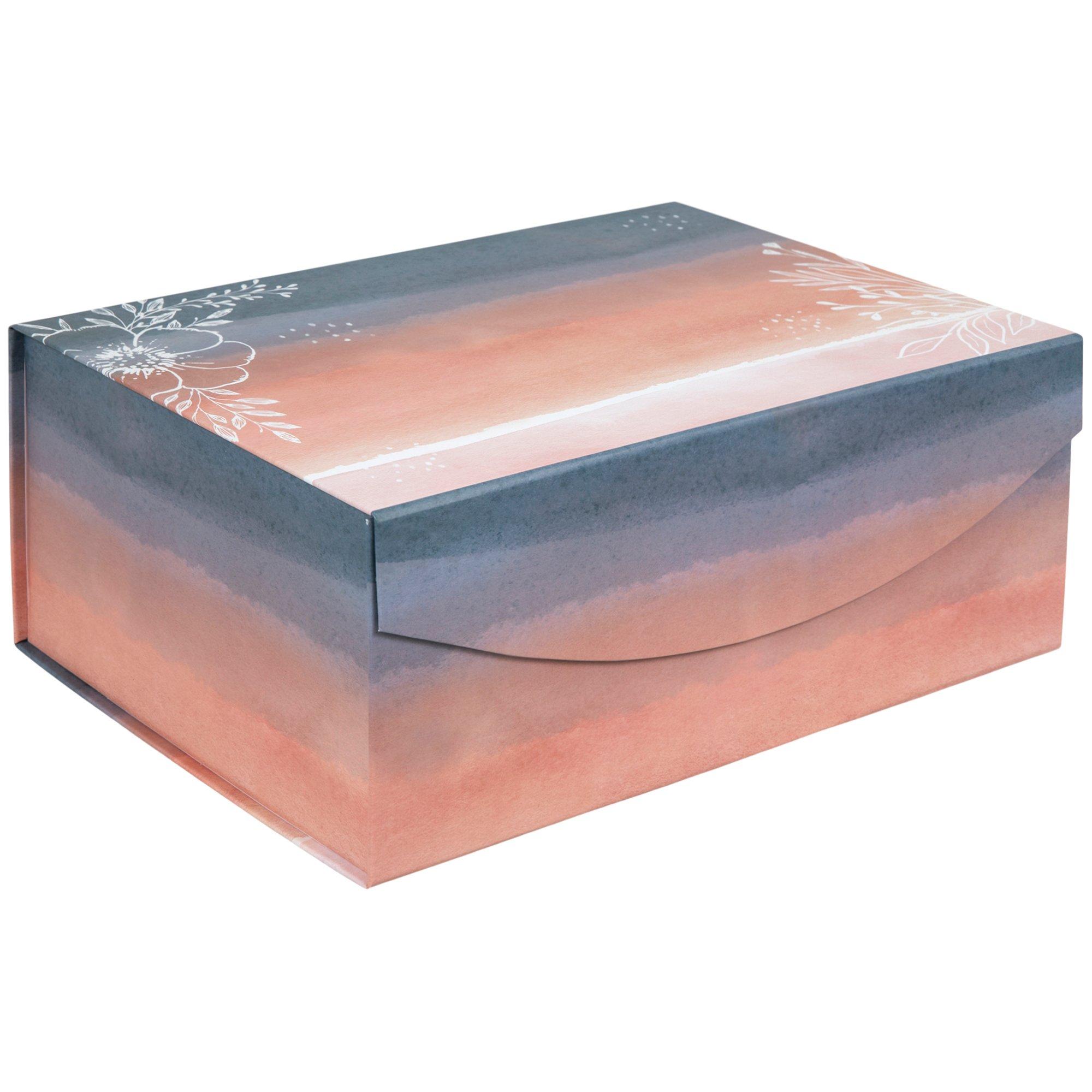Pink & Blue Watercolor Sunset Box | Hobby Lobby | 5773627