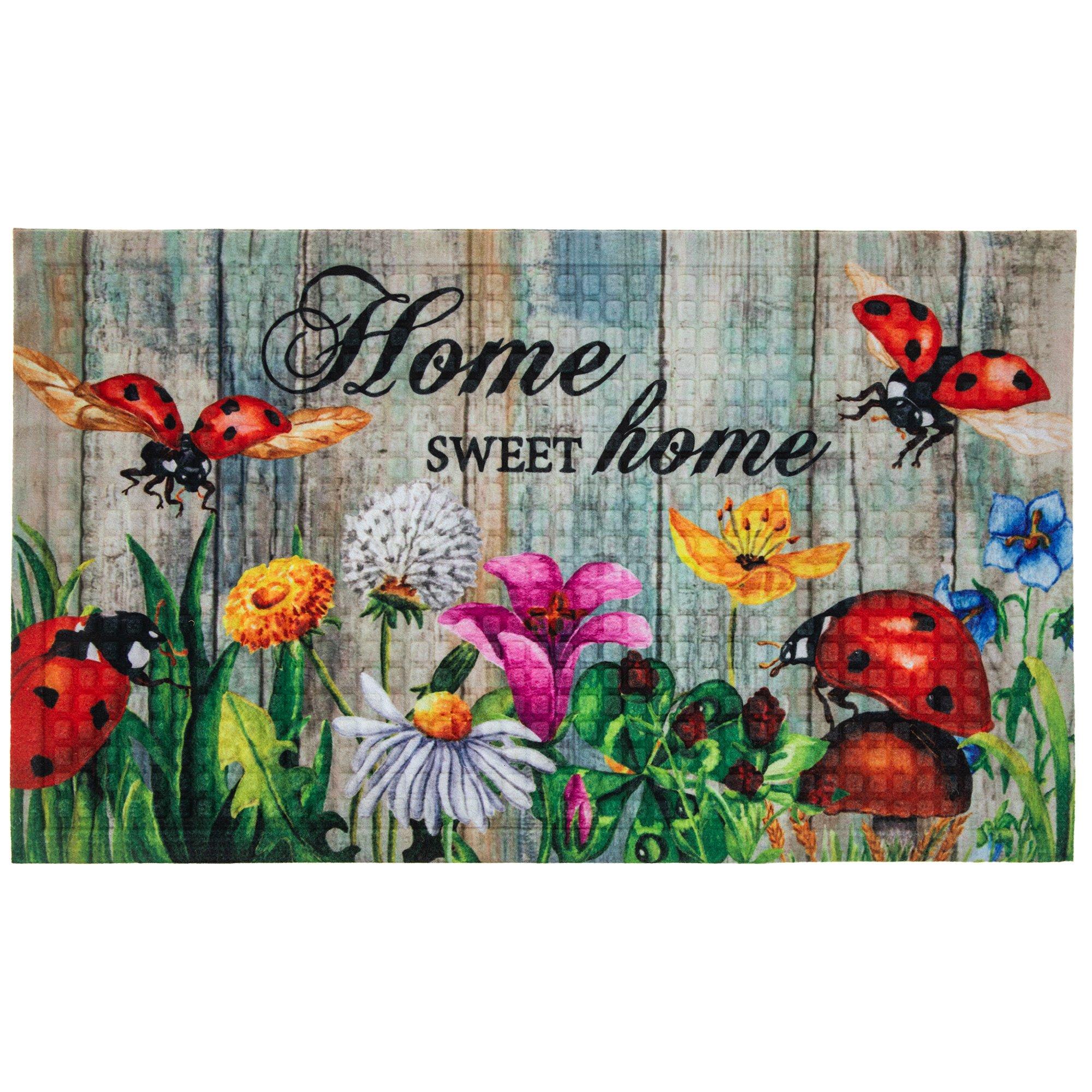 Home Sweet Home Ladybugs & Flowers Doormat | Hobby Lobby | 5842554