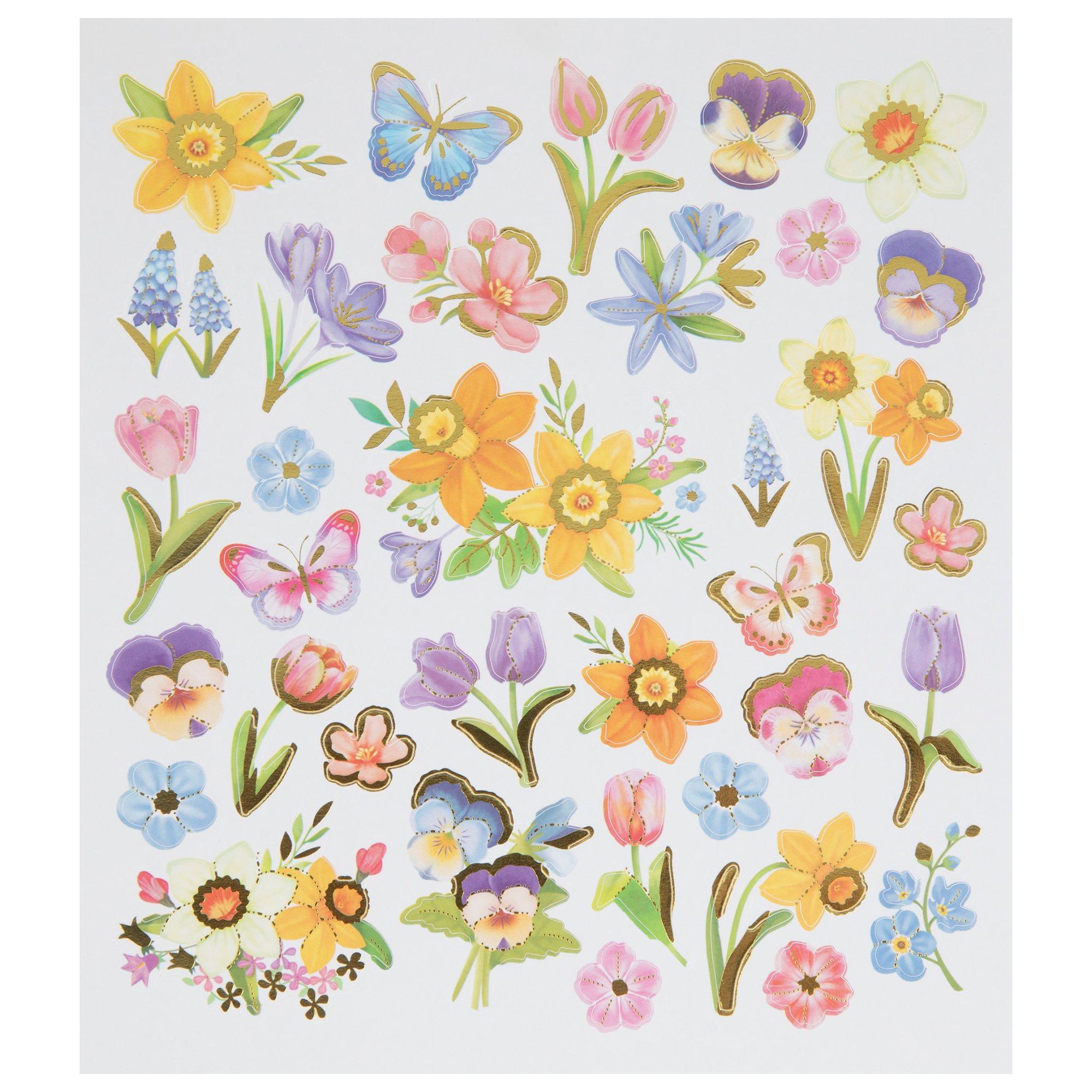 Foil Spring Flowers Stickers | Hobby Lobby | 5886346