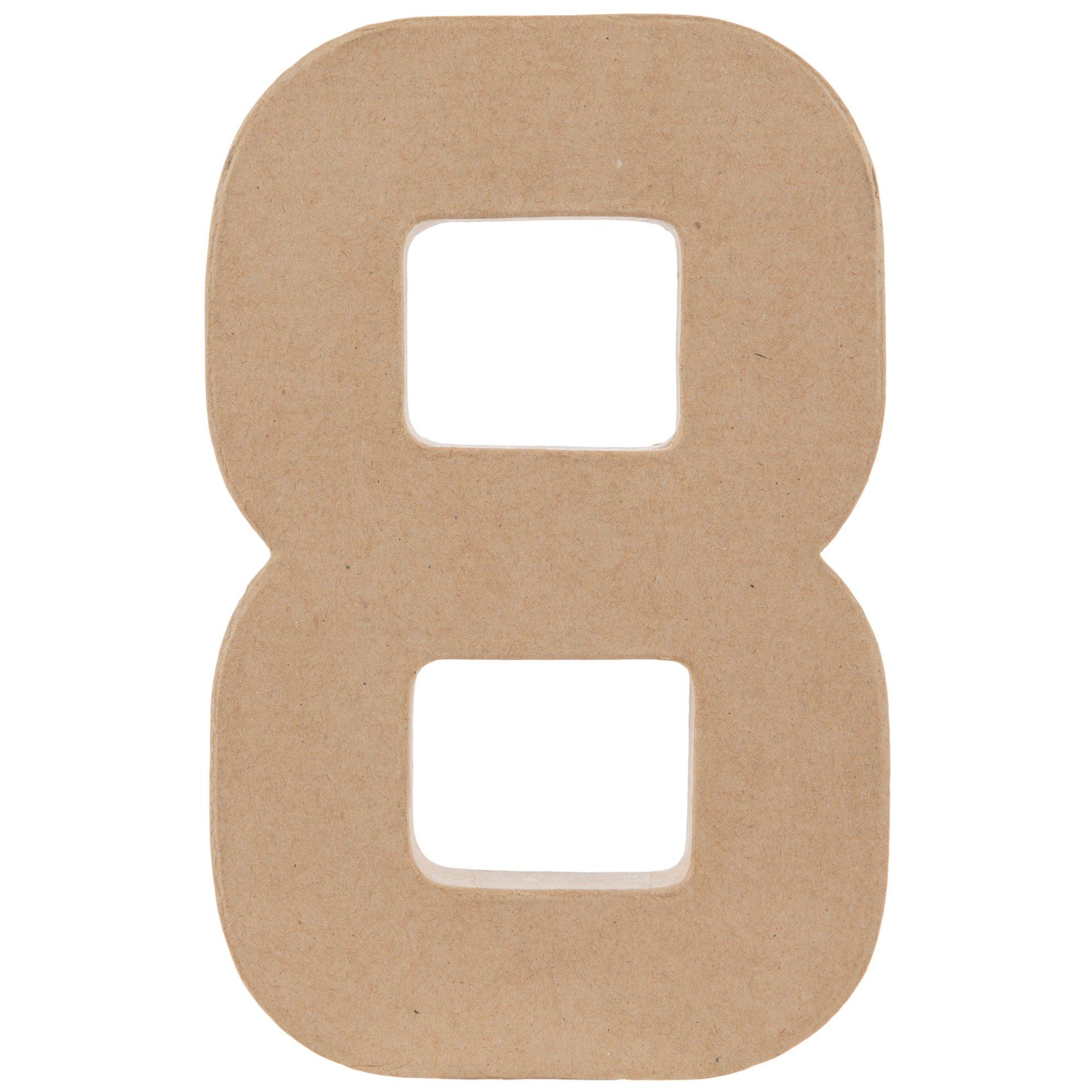Paper Mache Number - 8" | Hobby Lobby | 594655