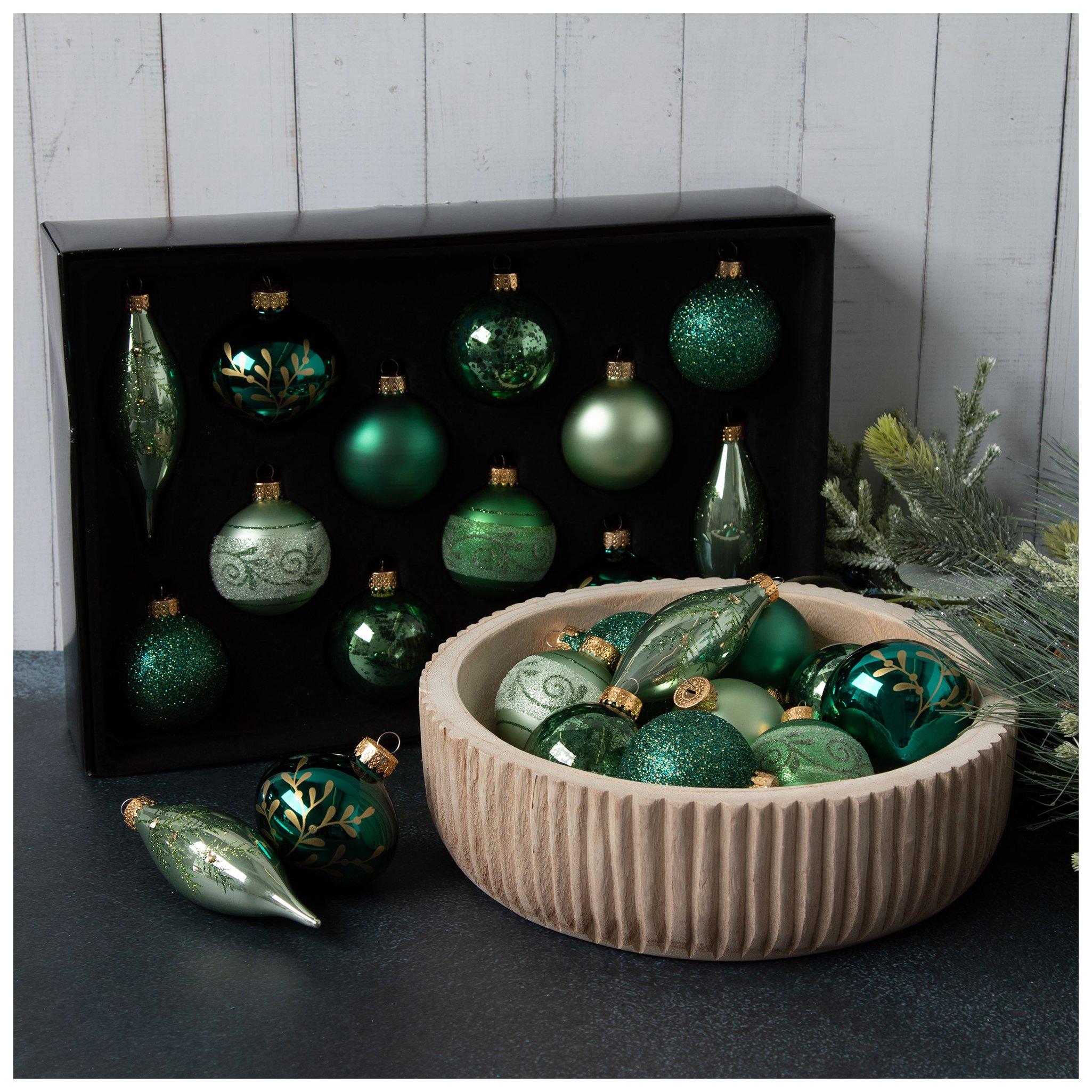 Green & Gold Ornament Set | Hobby Lobby | 5959101