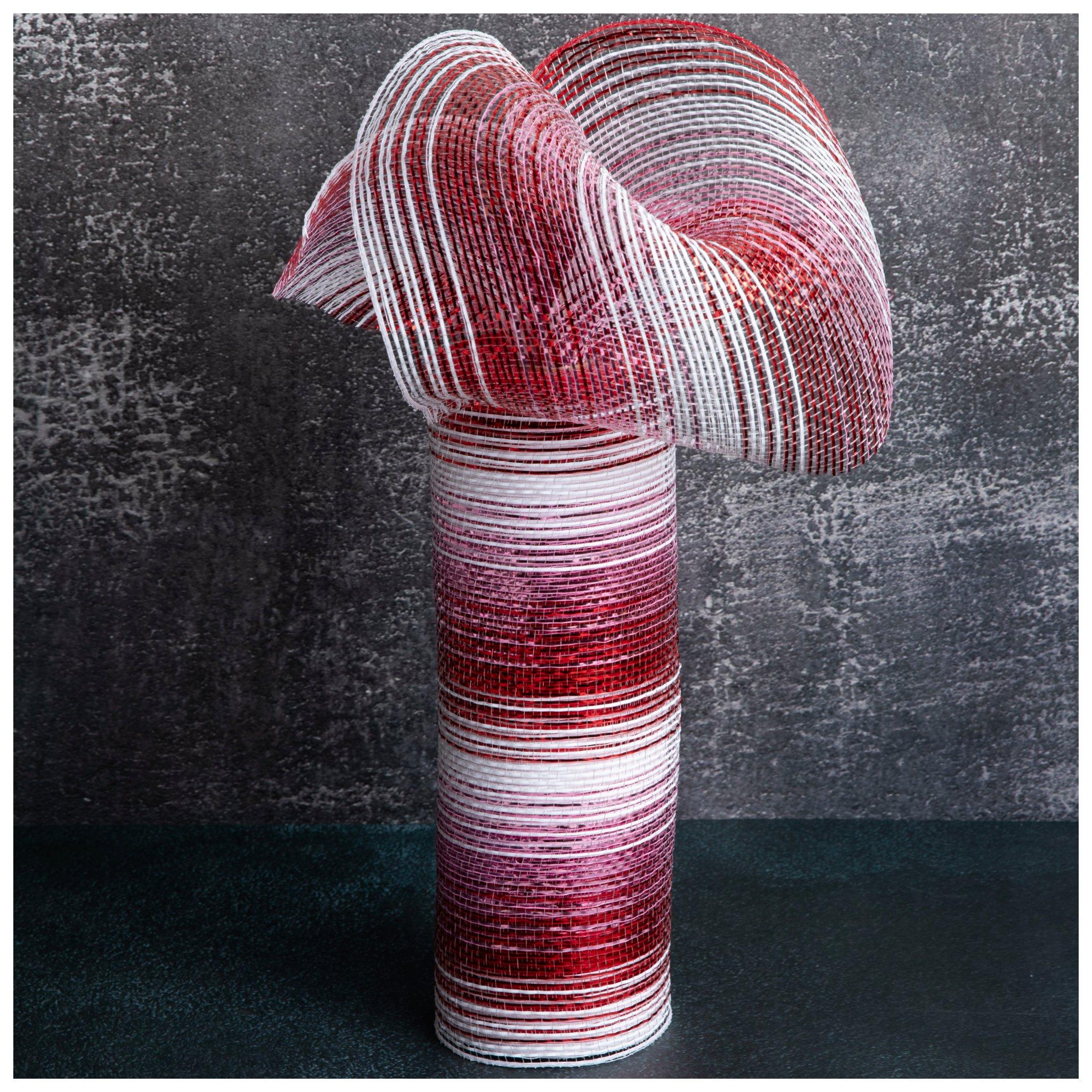 Red, Pink & White Metallic Deco Mesh - 10" | Hobby Lobby | 5979729