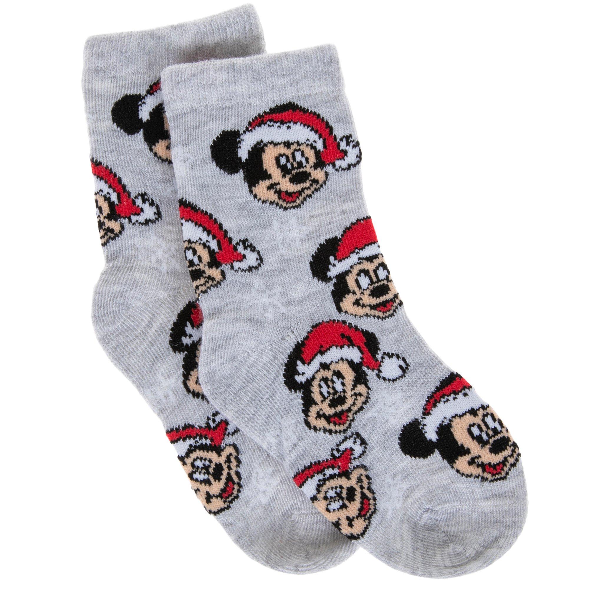 Santa Mickey Mouse Youth Crew Socks | Hobby Lobby | 5979745