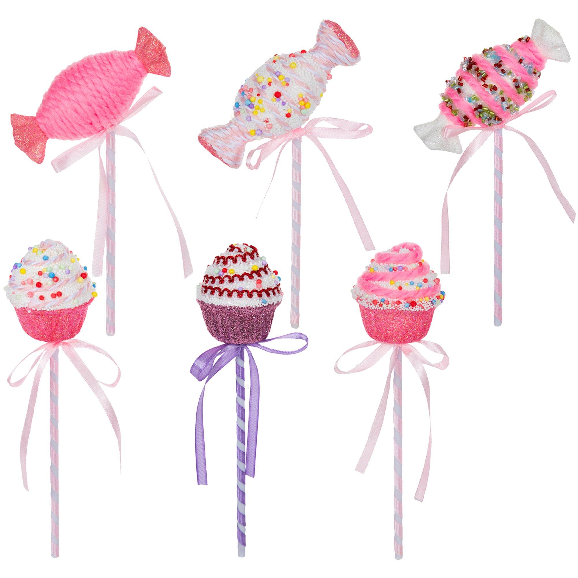 Glitter Cupcake & Wrapped Candy Picks | Hobby Lobby | 5984075