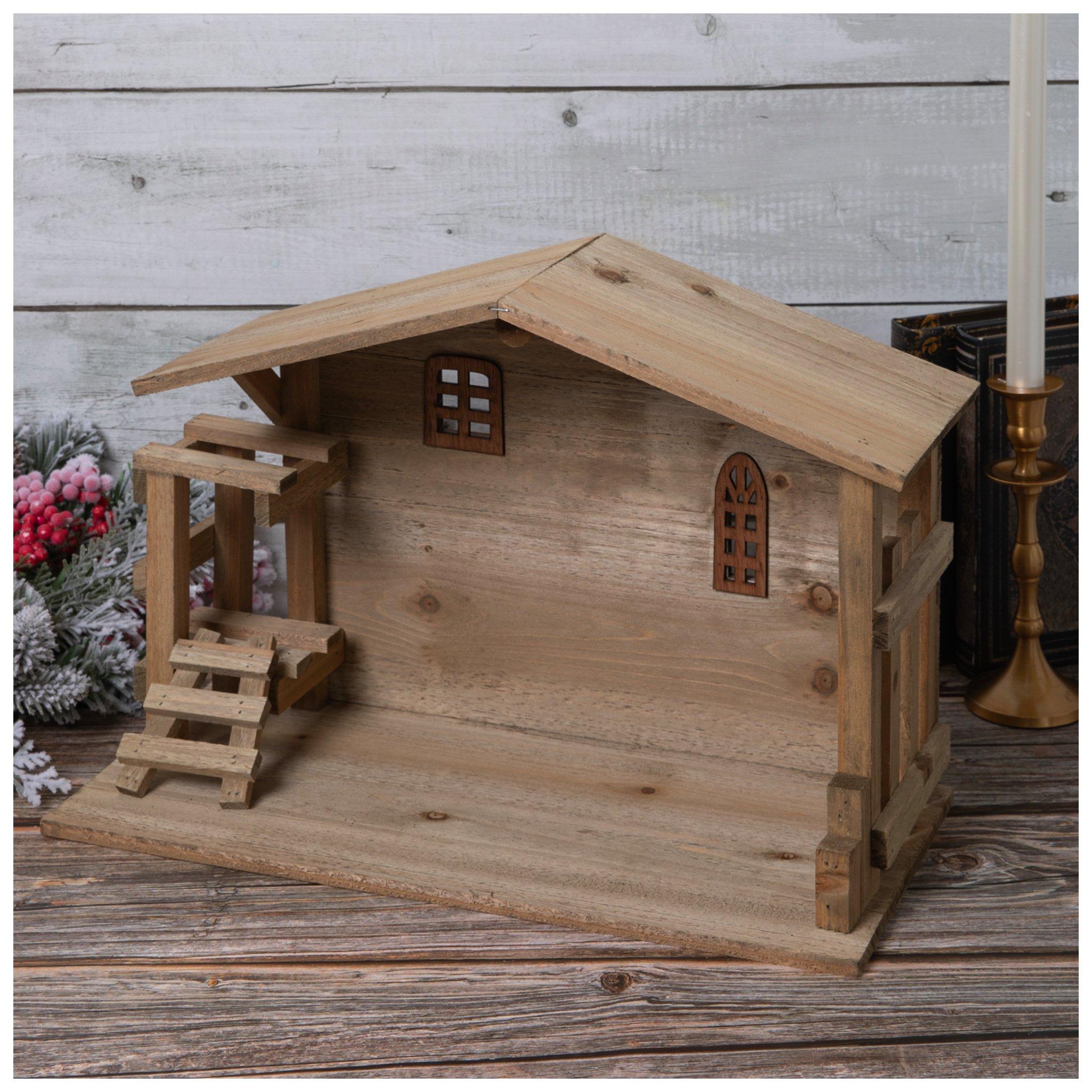 Nativity Stable Wood Decor | Hobby Lobby | 5985932