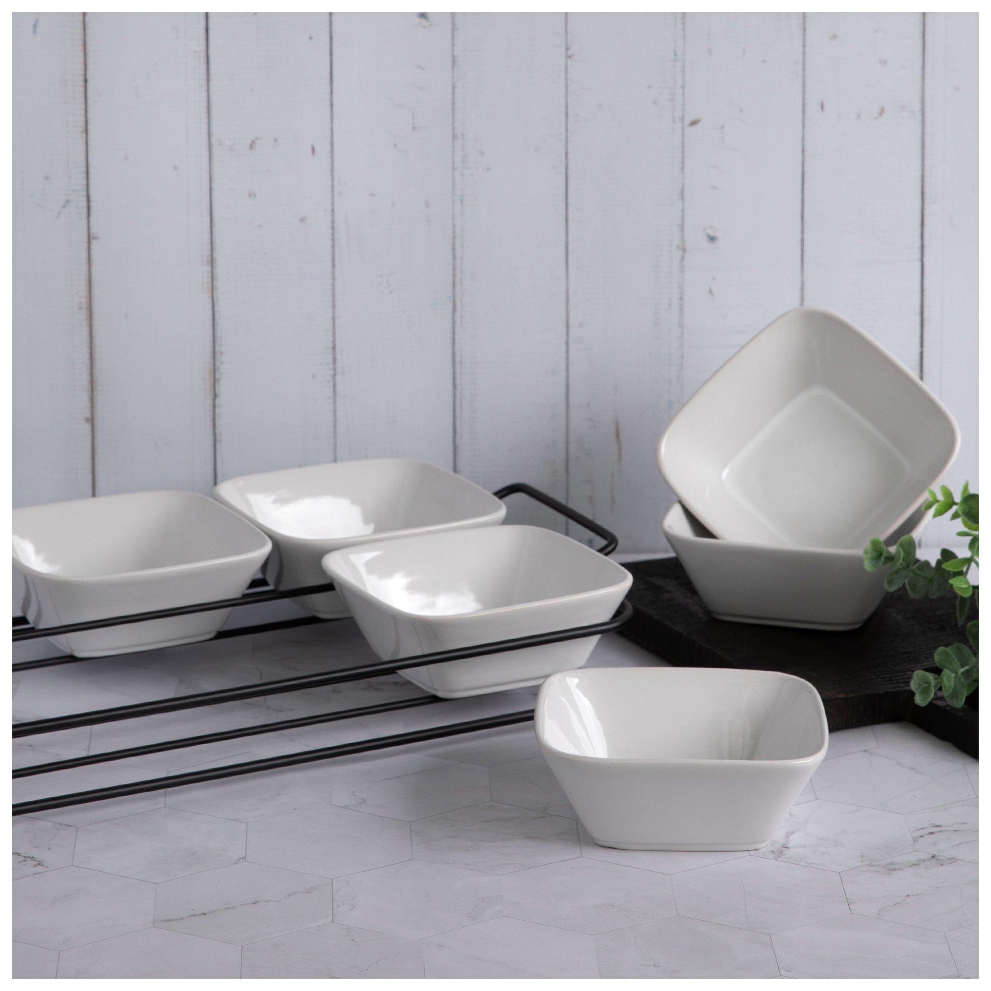 White Serving Bowls With Rack | Hobby Lobby | 5993852